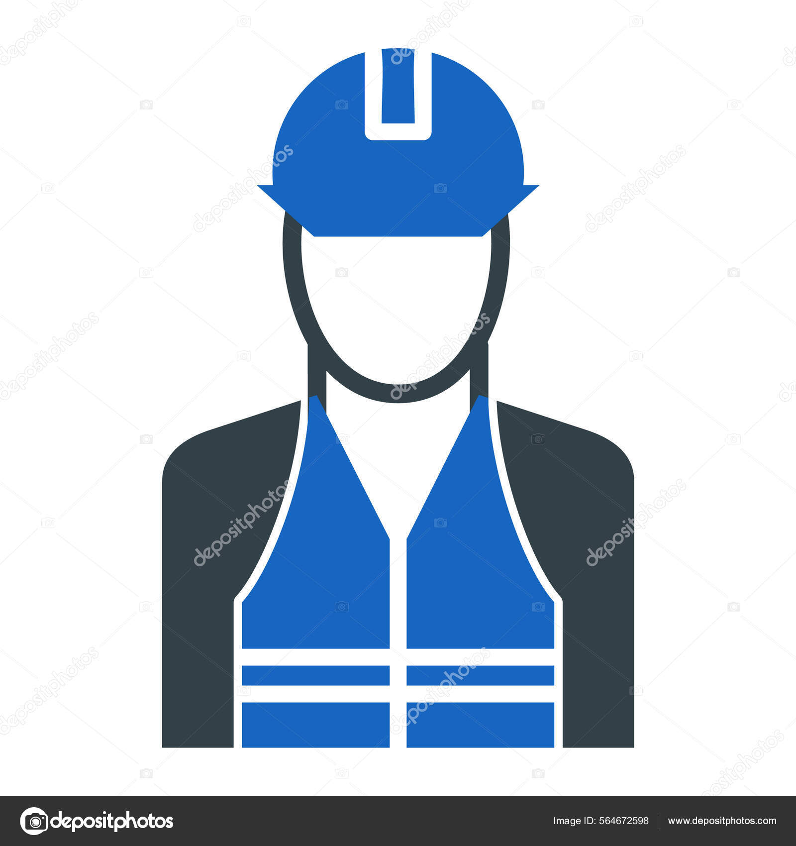 Construction Worker Icon Simple Illustration Builder Vector Icons Web ...