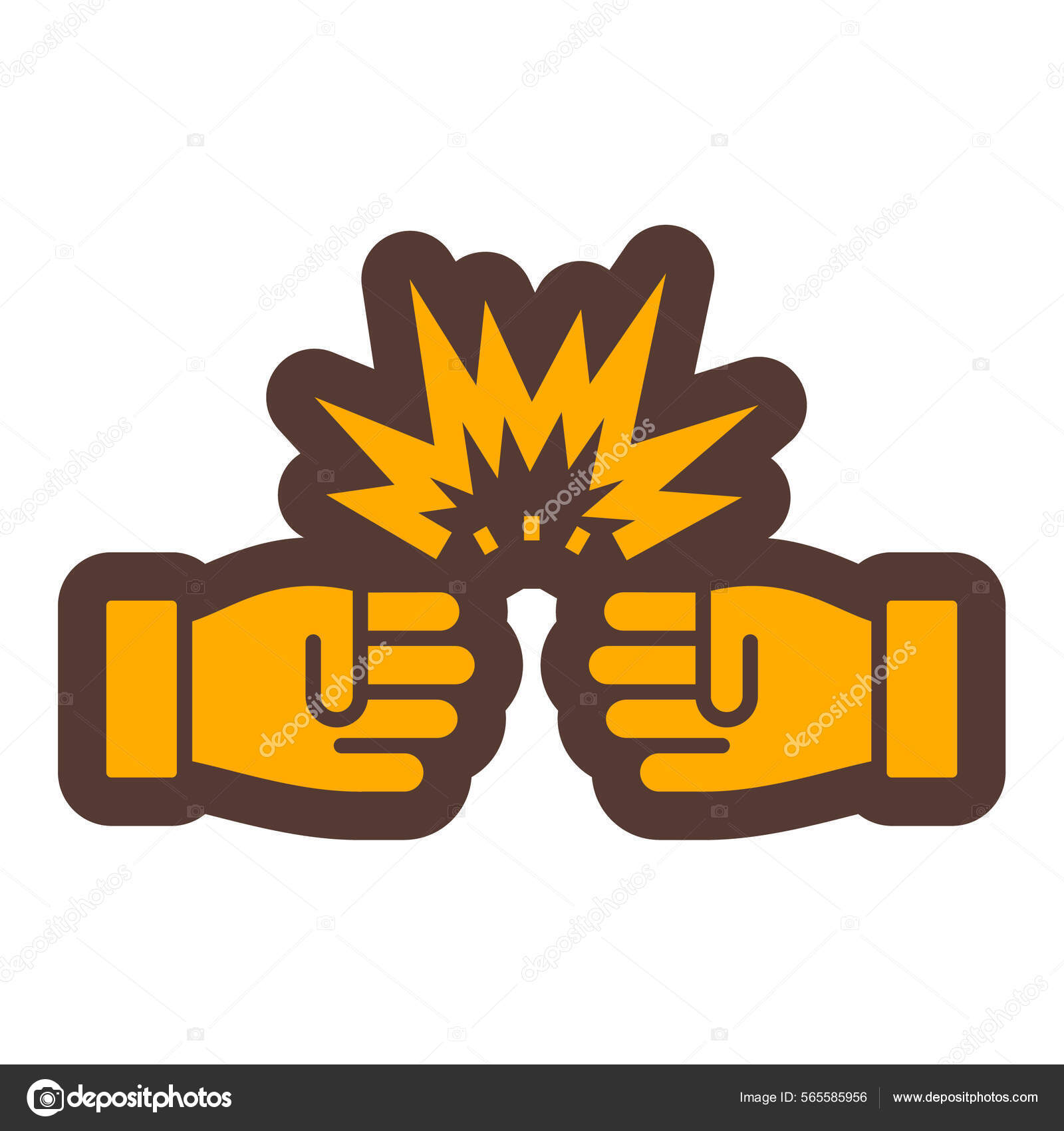 Boxing Gloves Icon Outline Hand Holding Fire Vector Illustration ...