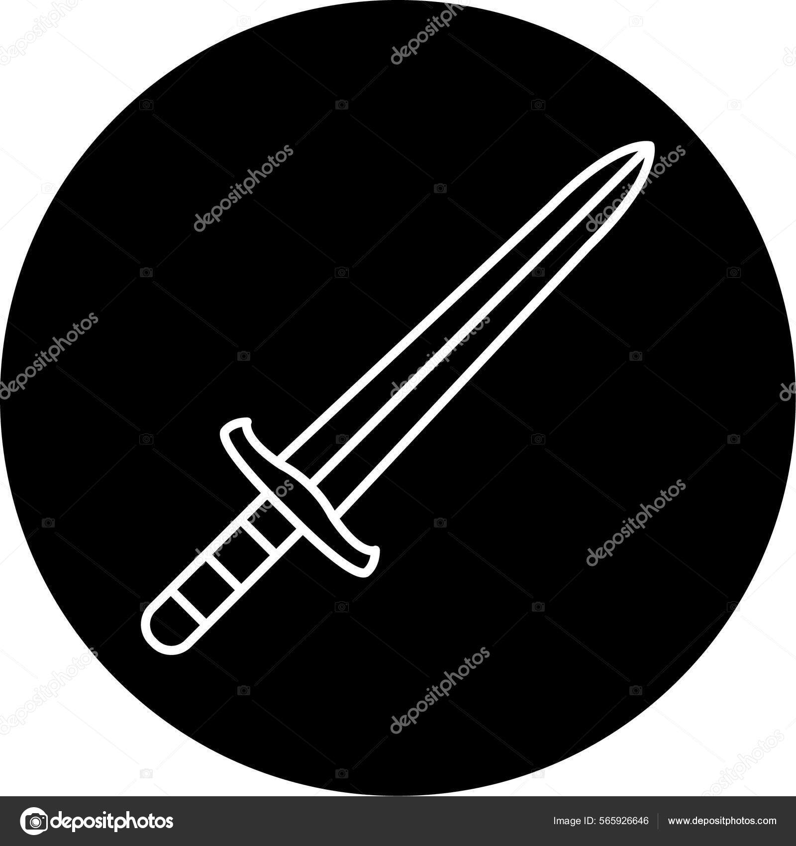 Sword Icon Vector Illustration Stock Vector by ©MuhammadAtiq 565926646