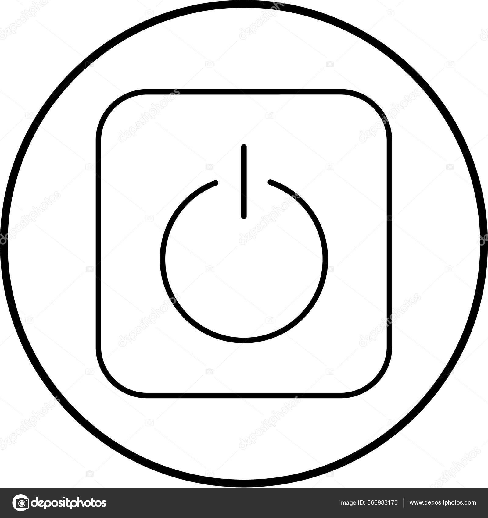 Power Button Line Icon Your Project Stock Vector by ©MuhammadAtiq 566983170