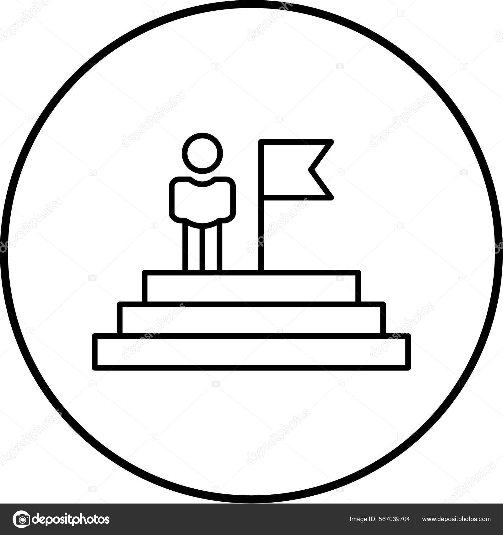 Ilustración Vectorial Icono Podio Vector de stock #567039704 de ...