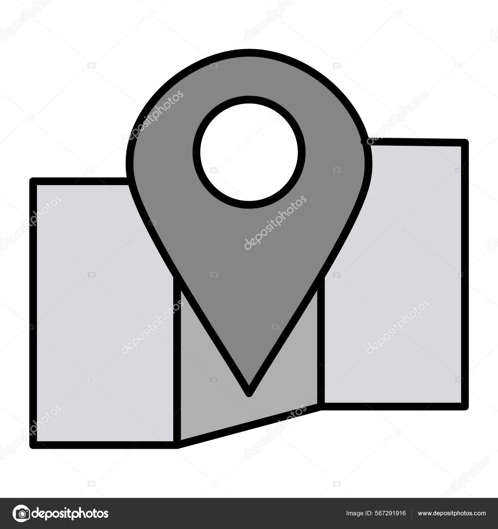 Map Pin Icon Outline Location Navigation Vector Illustration Symbol ...