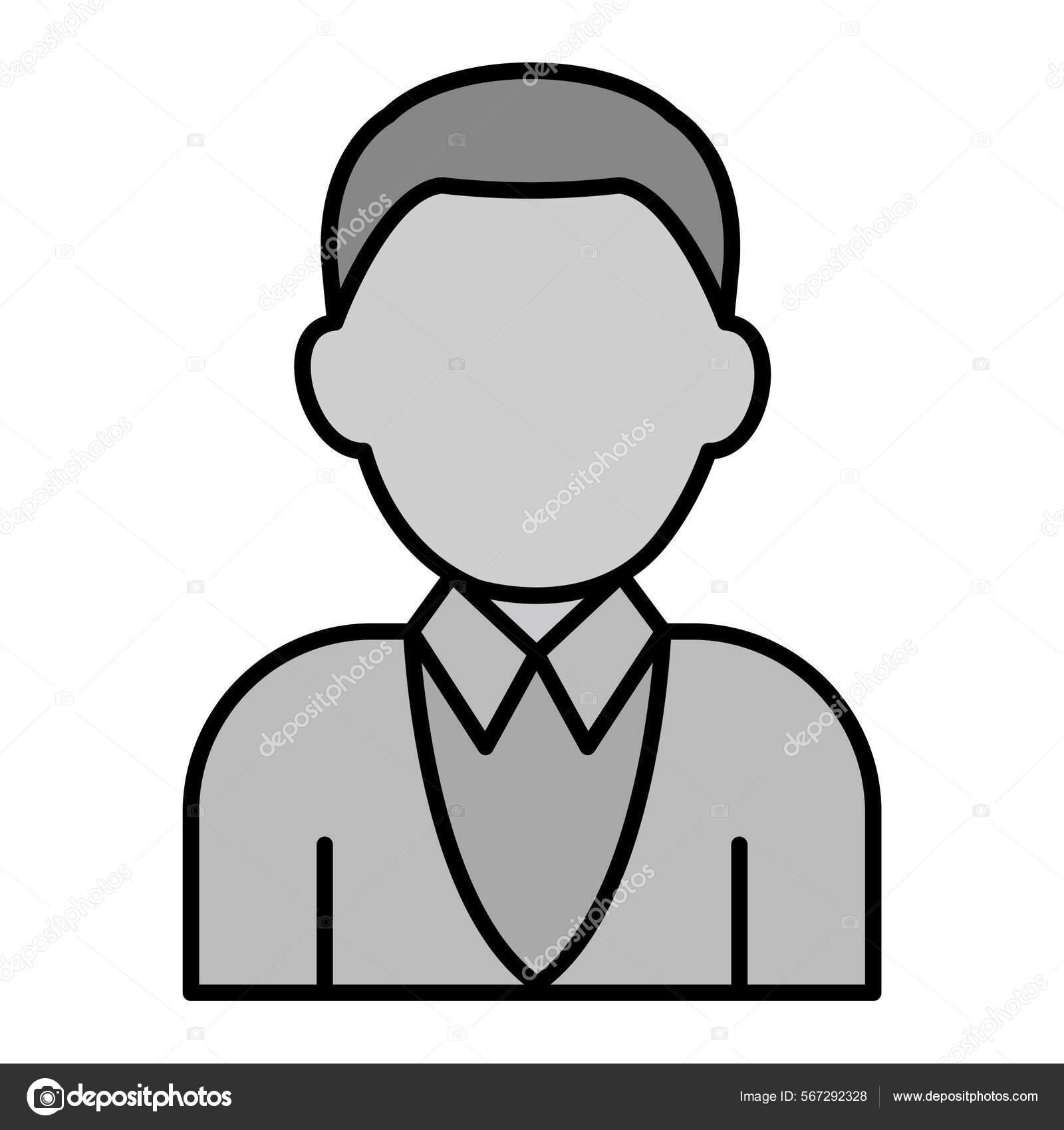 Businessman Avatar Icon Outline Male Person Vector Illustration ...