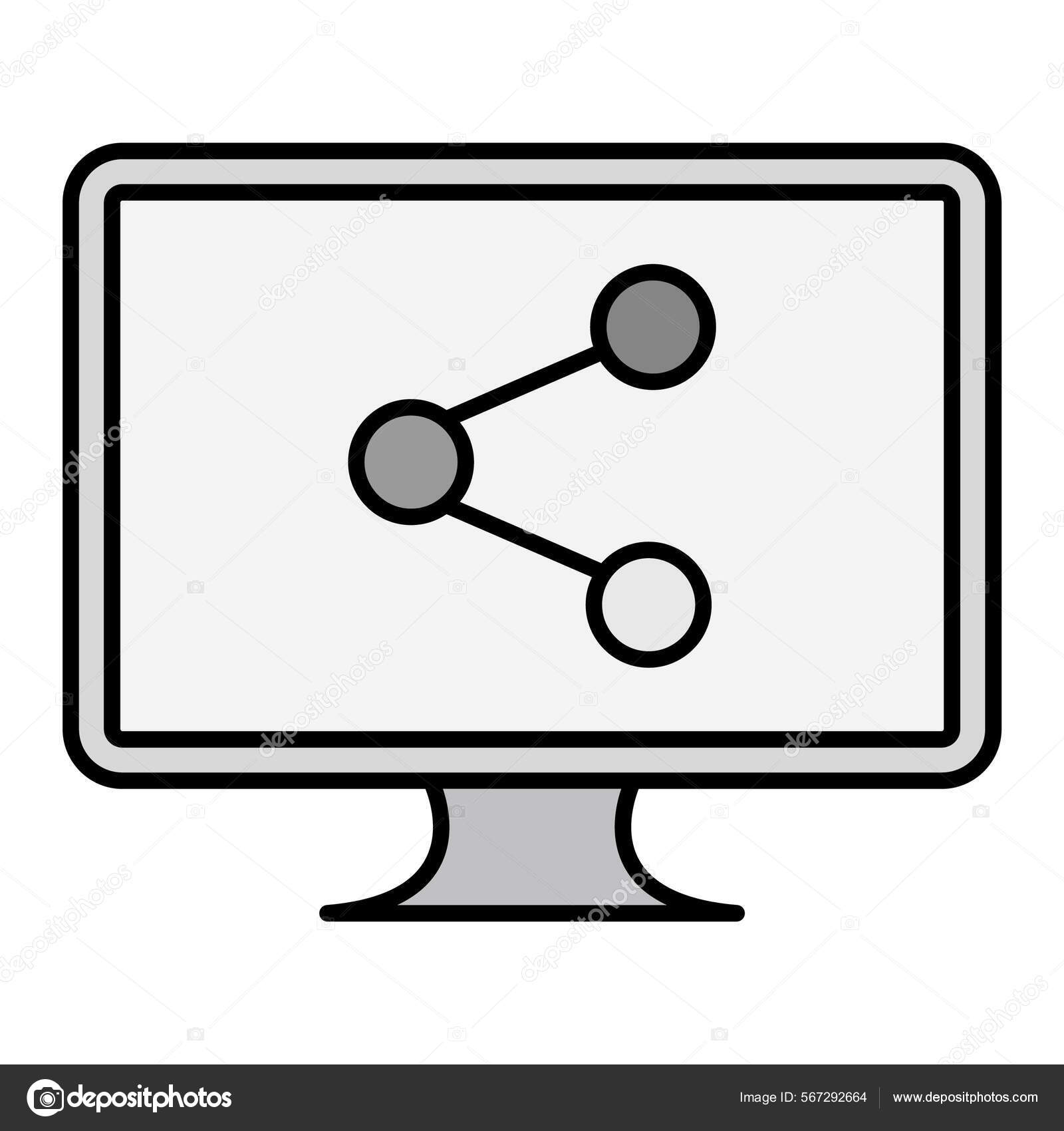 Computer Network Icon Vector Illustration Stock Vector by ©MuhammadAtiq ...