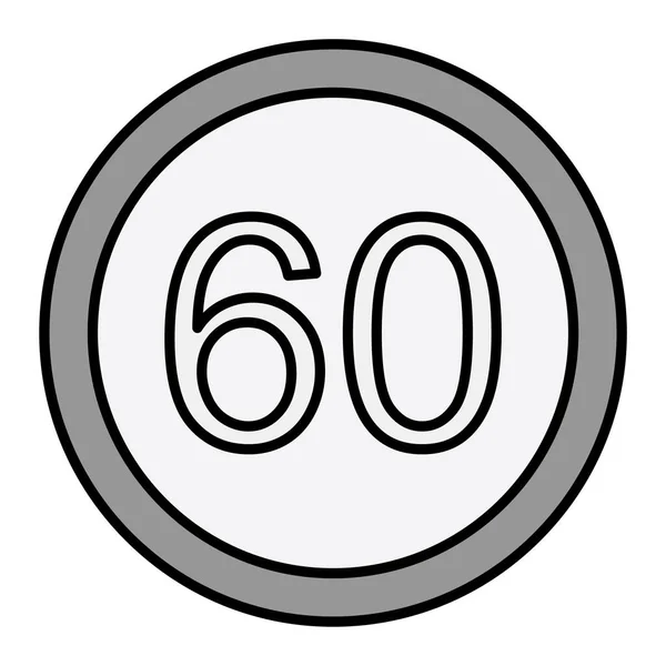 Speed limit 60 sign Vector Art Stock Images | Depositphotos