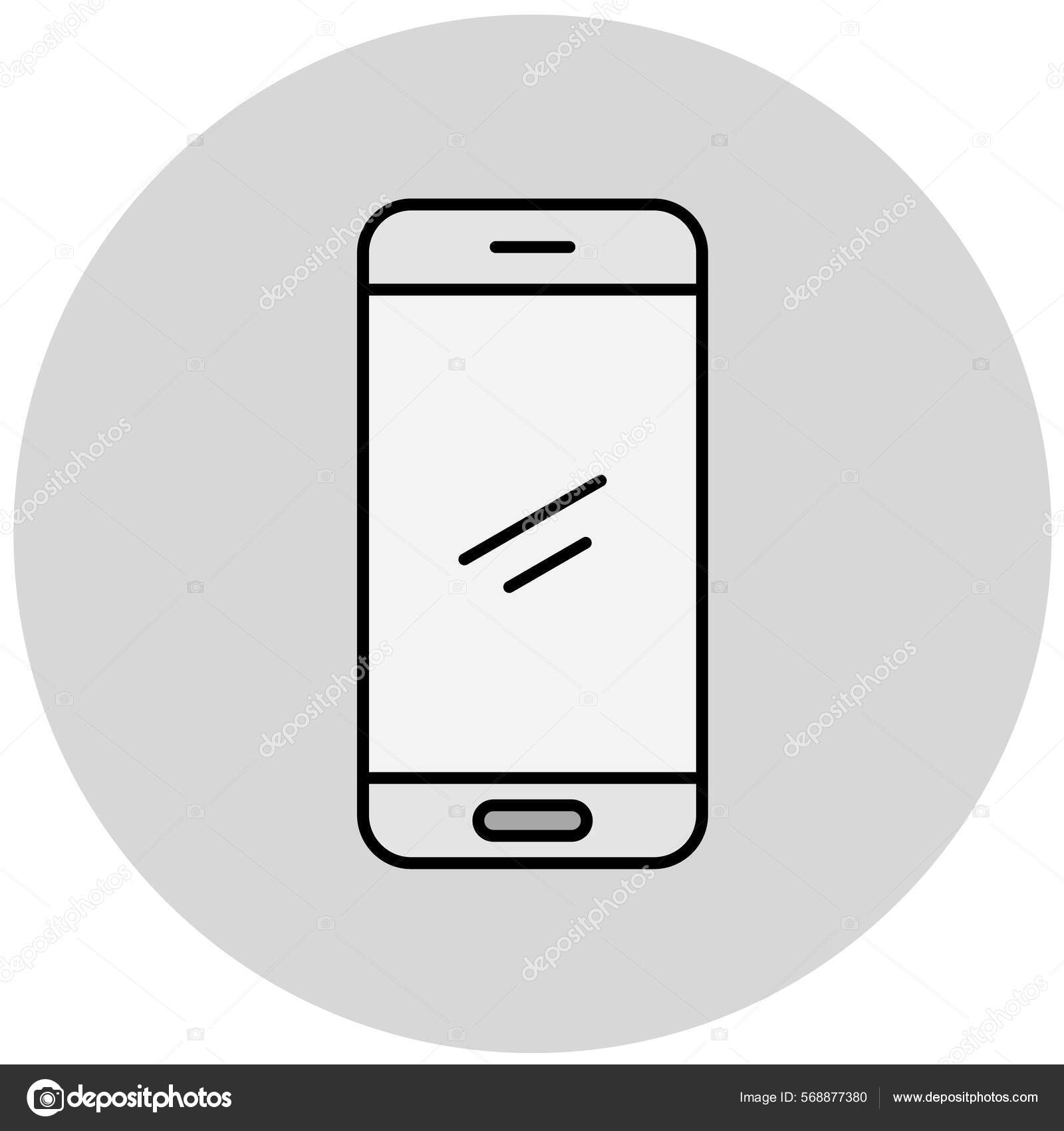Mobile Phone Icon Simple Illustration Smartphone Vector Icons Web ...