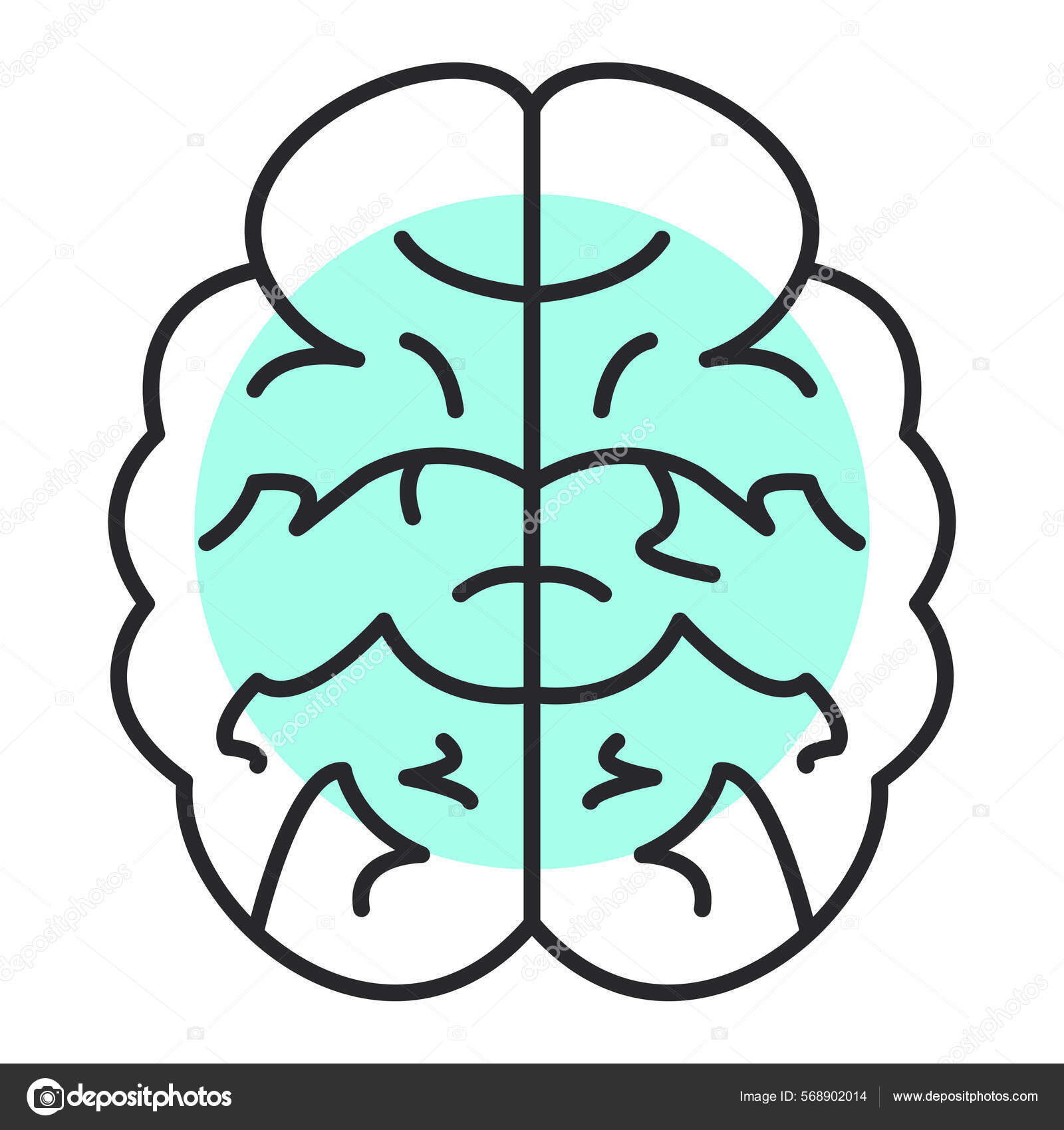 Icono Del Cerebro Vector Icono Del Cerebro Humano. Símbolo De La