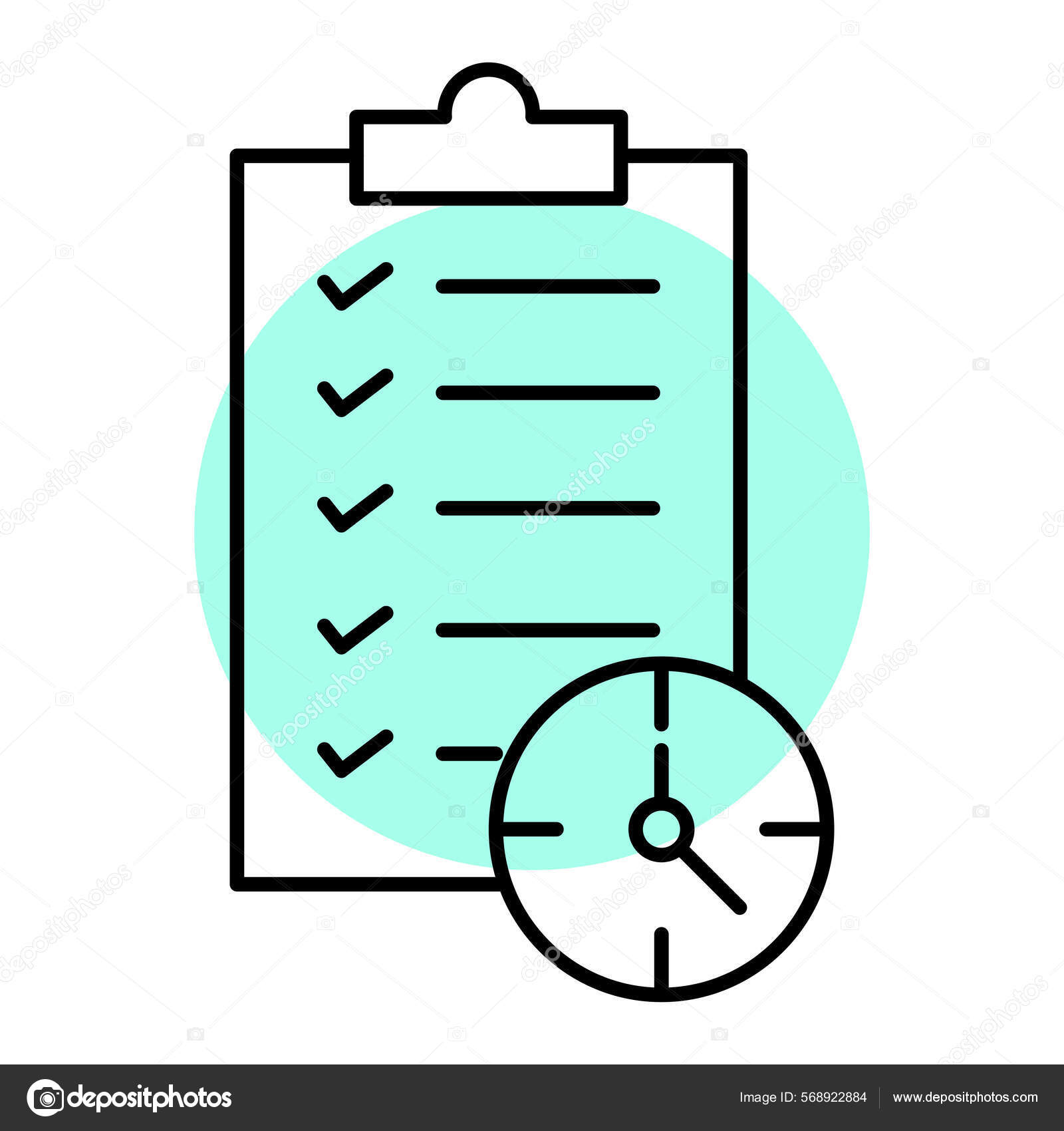 Checklist Vector Thin Line Icon Stock Vector by ©MuhammadAtiq 568922884