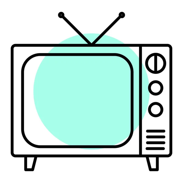 Icon Cartoon Television Vector Symbol Web Design Isolated White ...