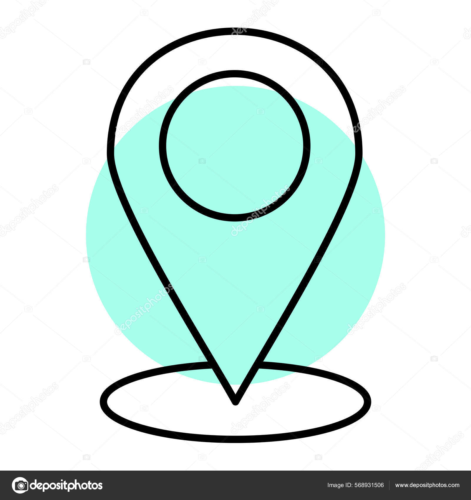 Map Pin Icon Location Marker Symbol Gps Navigation Sign Isolated Stock ...