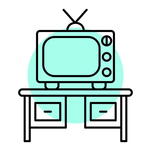 Icon Cartoon Television Vector Symbol Web Design Isolated White ...