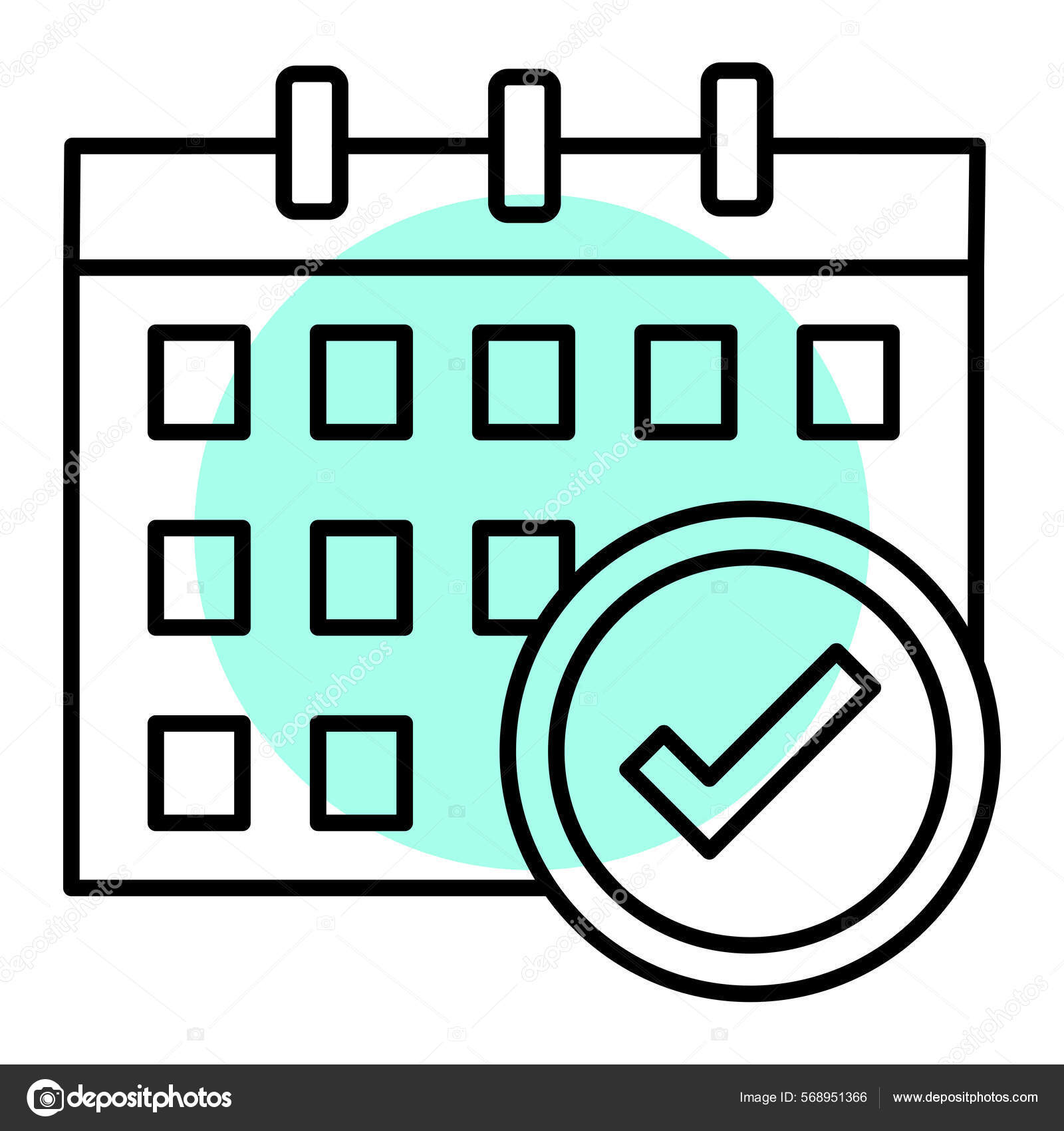 Icône Calendrier Schéma Date Vectoriel Illustration Pictogramme Isolé ...