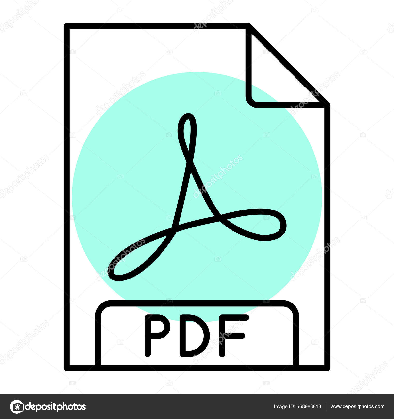 Pdf File Format Icon Illustration Stock Vector by ©MuhammadAtiq 568983818