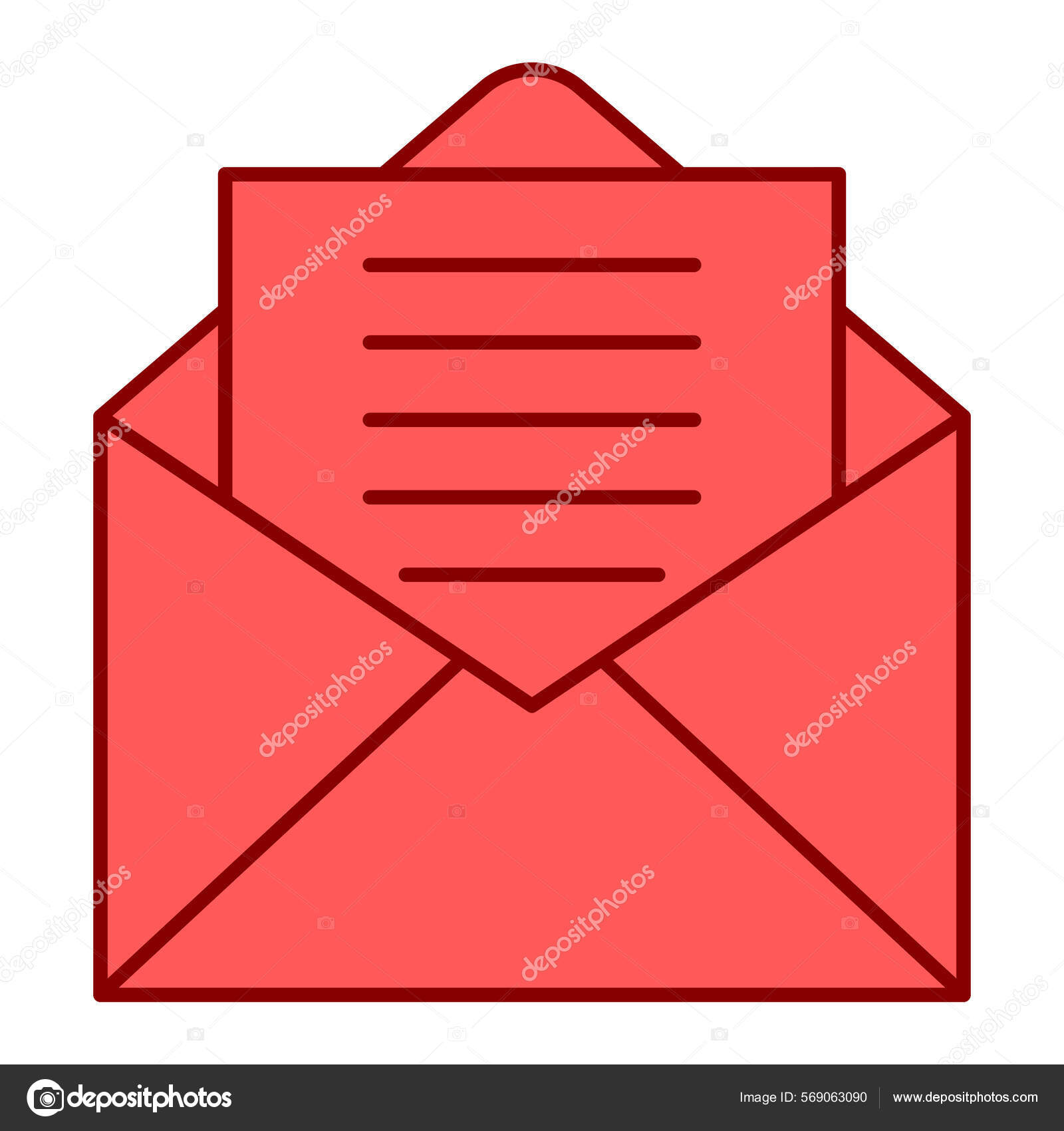 Envelope Mail Message Icon Vector Illustration Graphic Design Stock ...