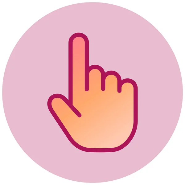 Hand Gesture Icon Outline Finger Cursor Vector Illustration Symbol Web Stock Vector by ...