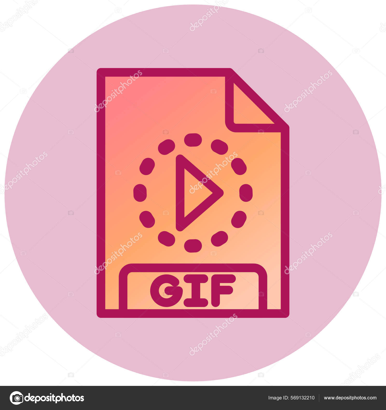 Gif Icono Formato Archivo Ilustración Vector de stock #569132210 de ...