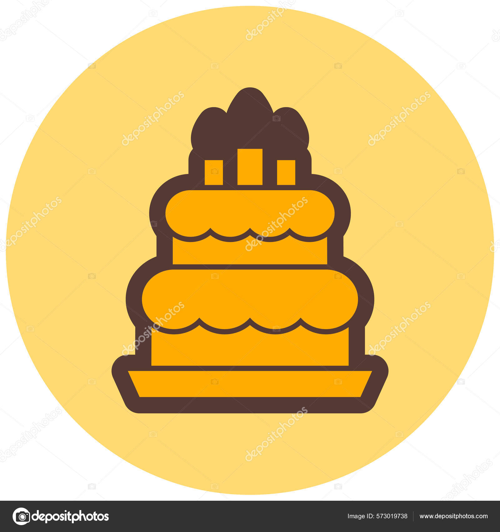 Birthday Cake Simple Illustration Stock Vector by ©MuhammadAtiq 573019738