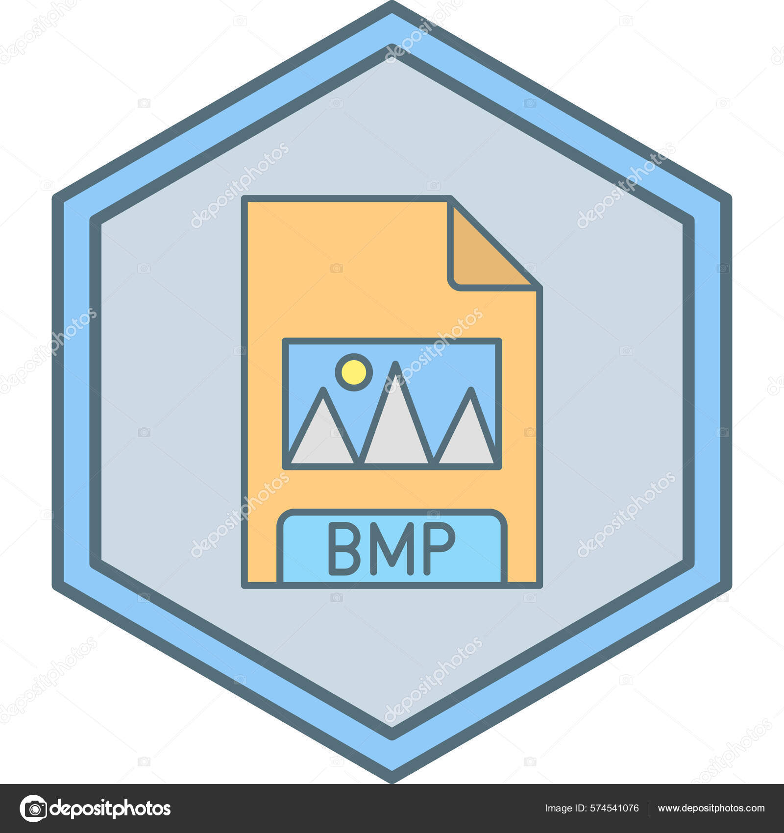 Bmp Icono Formato Archivo Ilustración Vectorial Vector de stock por ...