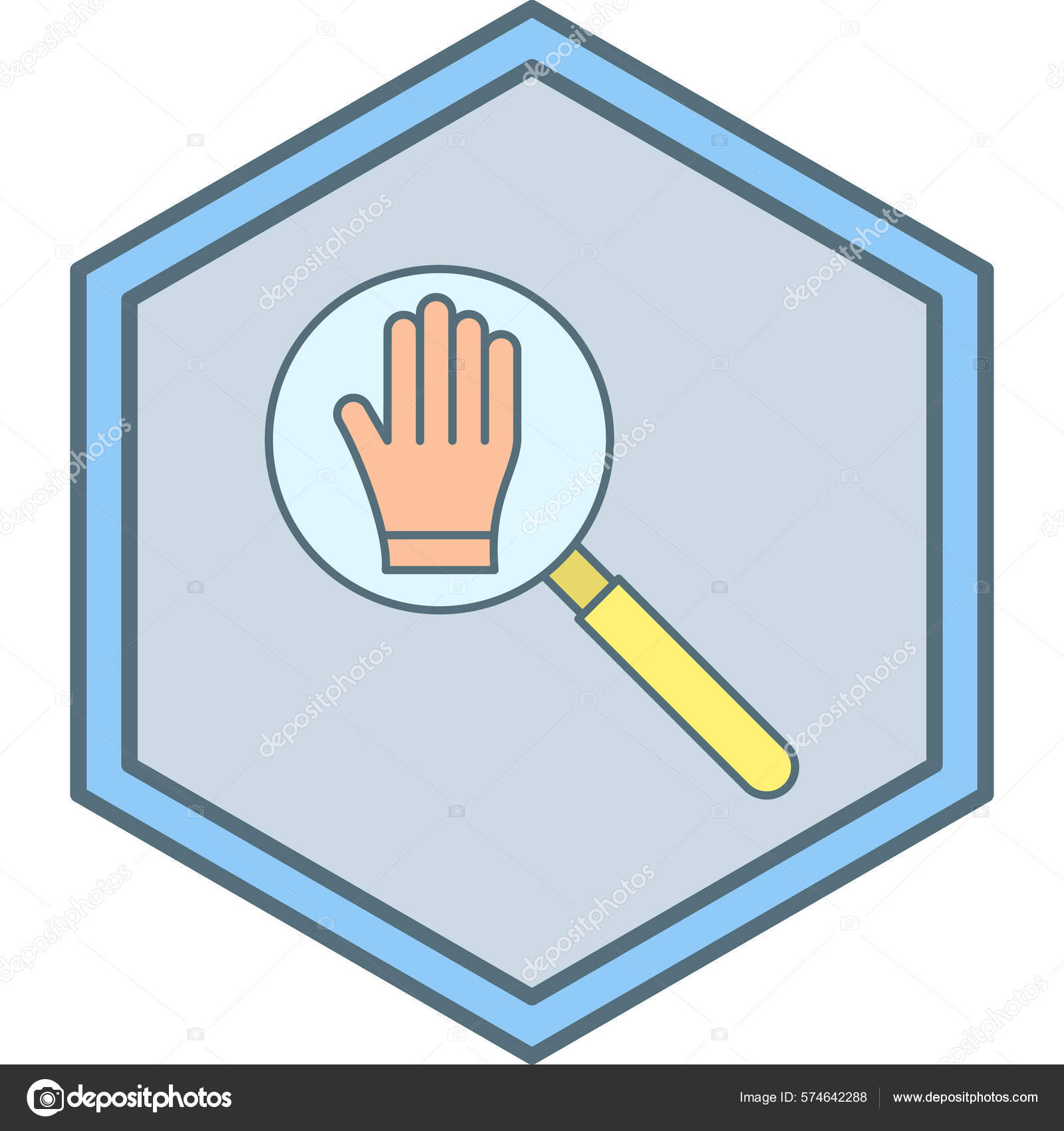 Hand Holding Magnifying Glass Icon Simple Illustration Search Service ...