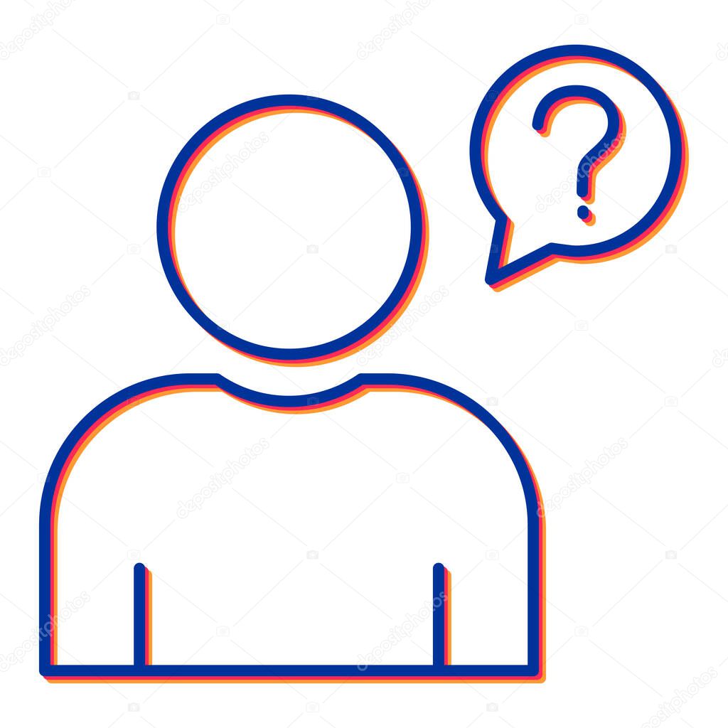 Ilustración Vectorial Una Persona Con Signo Interrogación Vector de ...