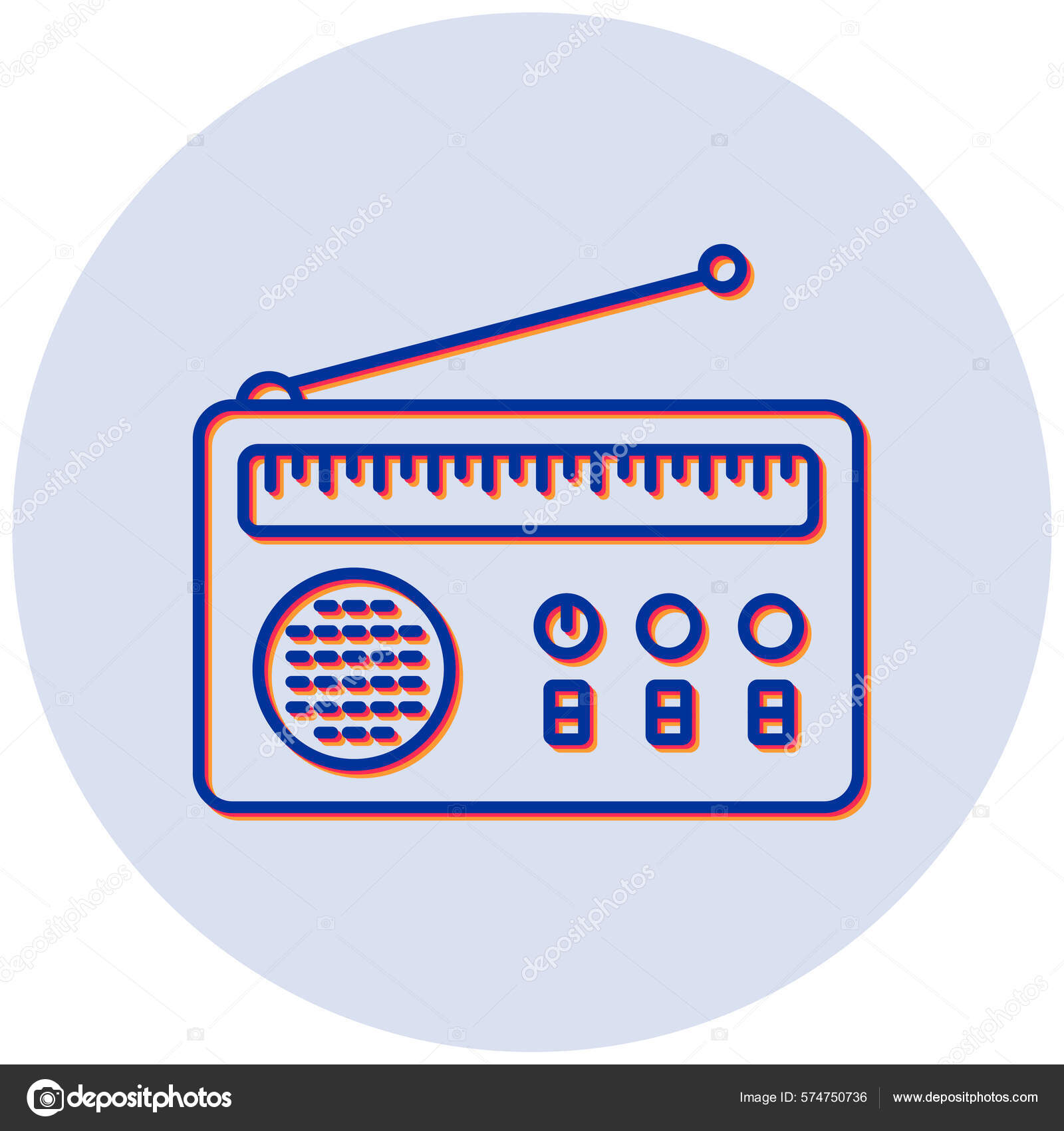 Radio Flat Vector Icon Stock Vector by ©MuhammadAtiq 574750736