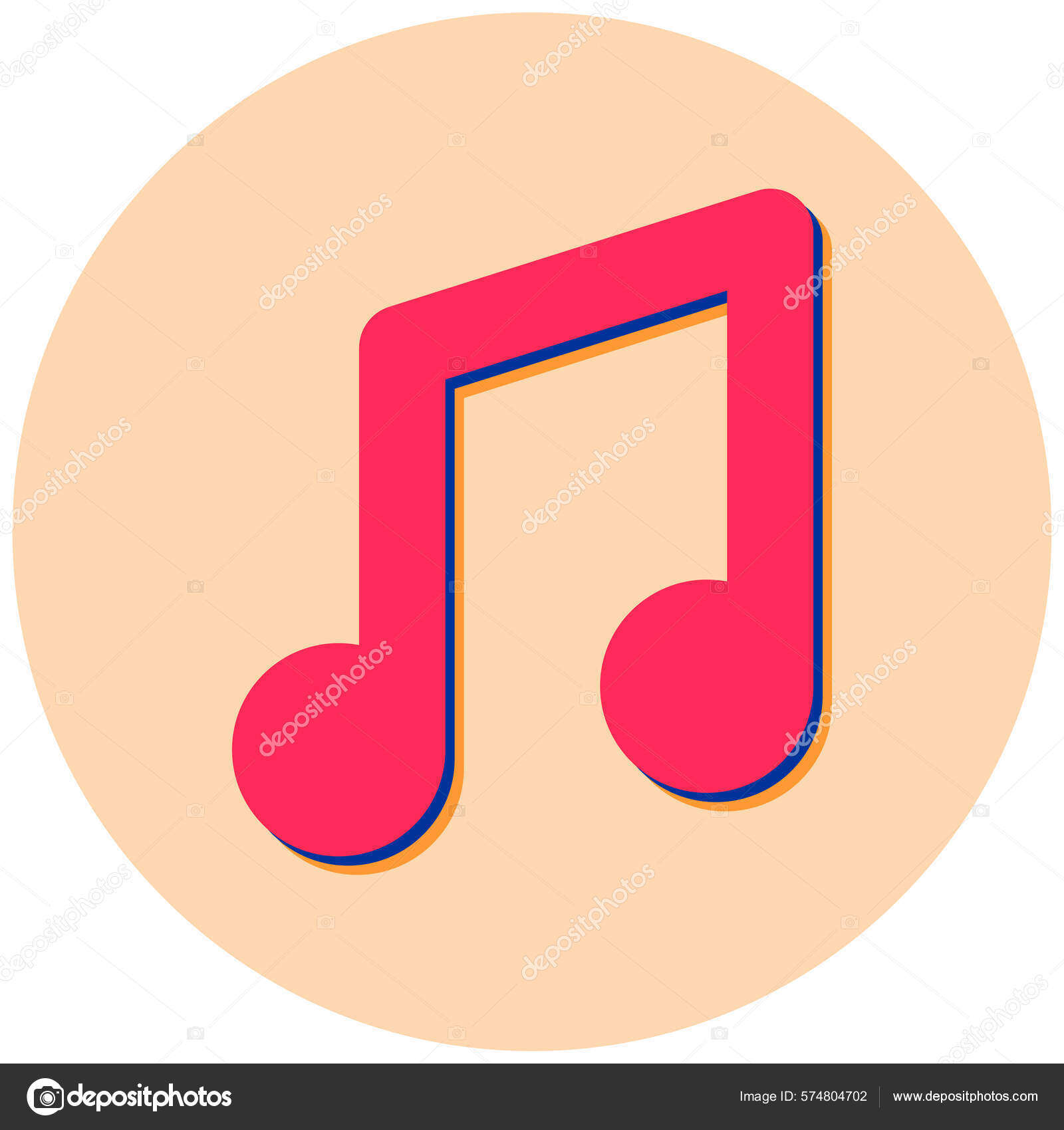Music Note Simple Illustration Stock Vector by ©MuhammadAtiq 574804702