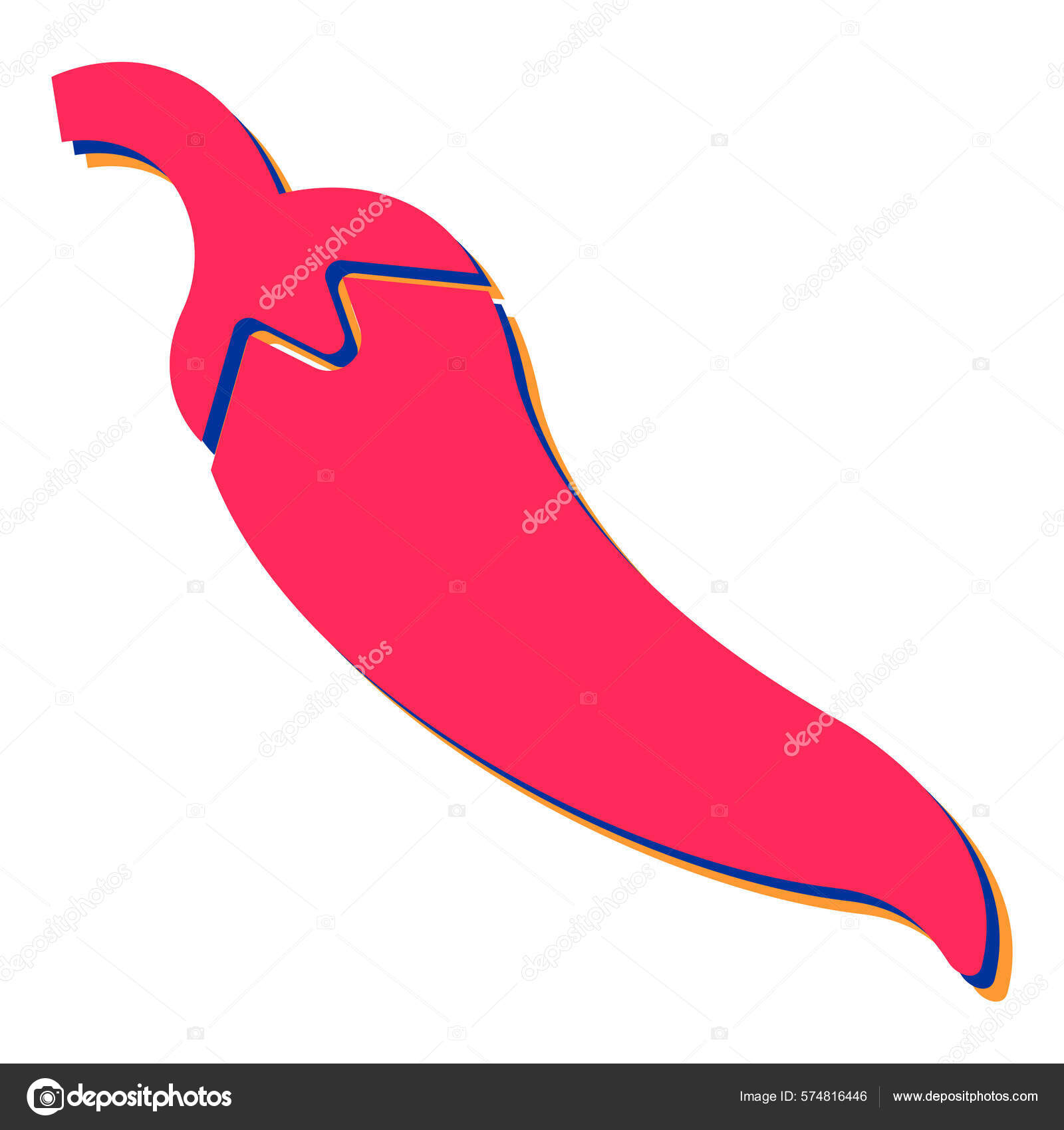 Chili Pepper Icon Cartoon Chilli Vector Symbol Stock Illustration ...