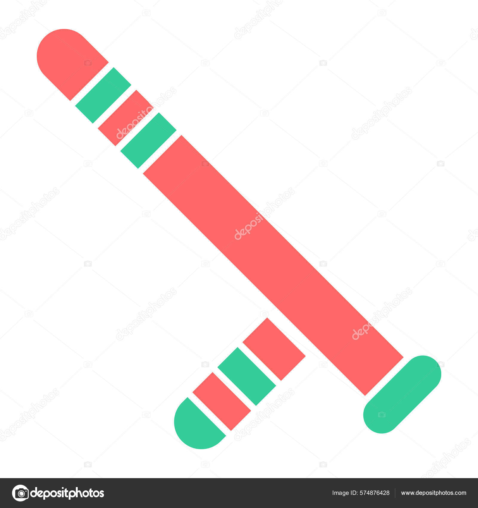 Baseball Bat Simple Design Stock Vector by ©MuhammadAtiq 574876428