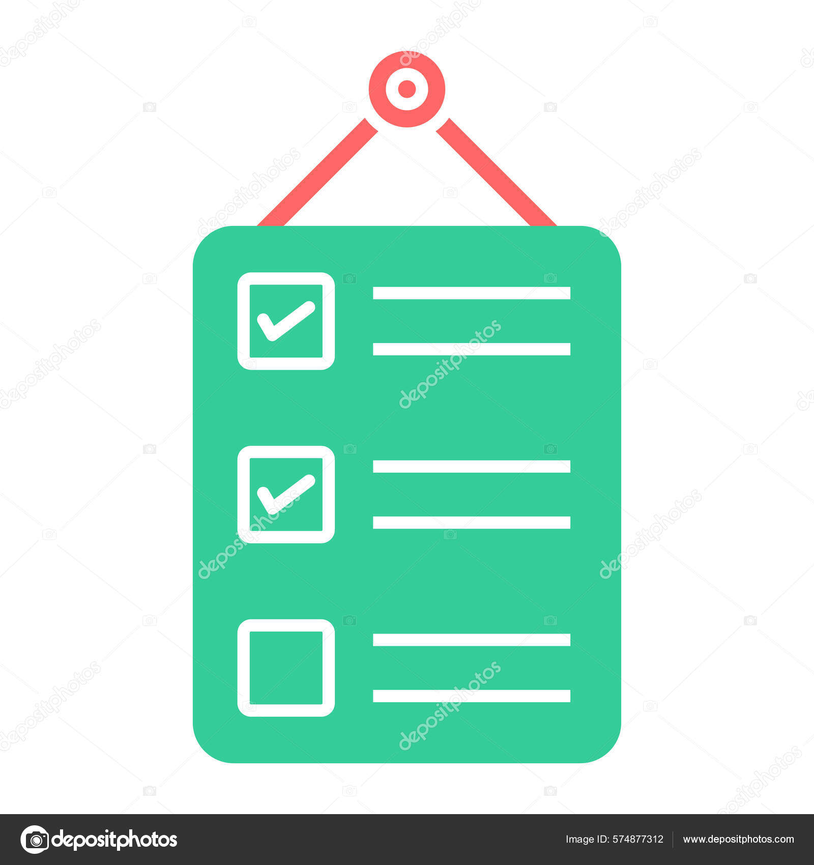 Checklist Icono Vector Ilustración Vector de stock #574877312 de ...