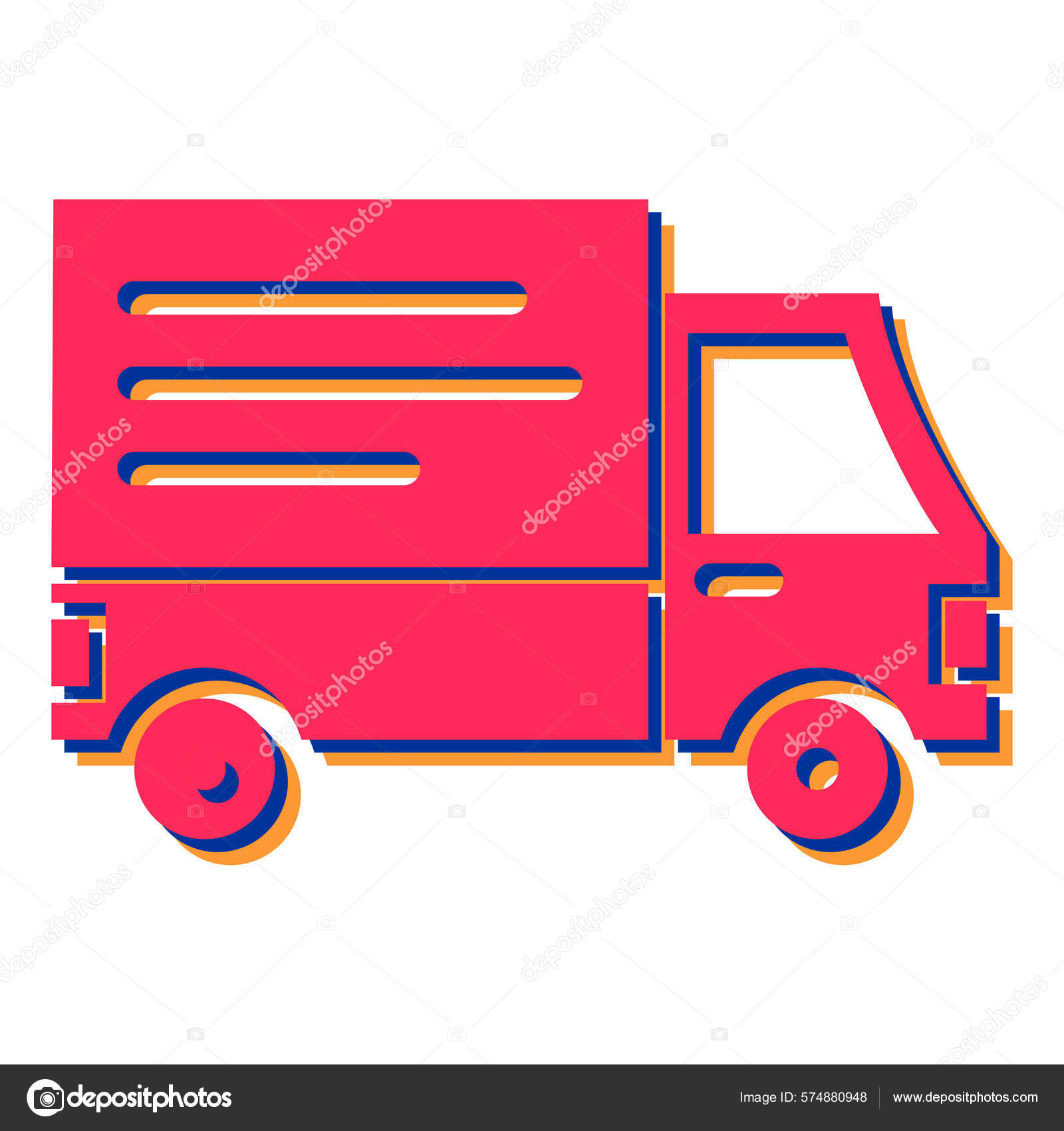 Delivery Truck Icon Simple Illustration Fast Van Vector Icons Web Stock ...