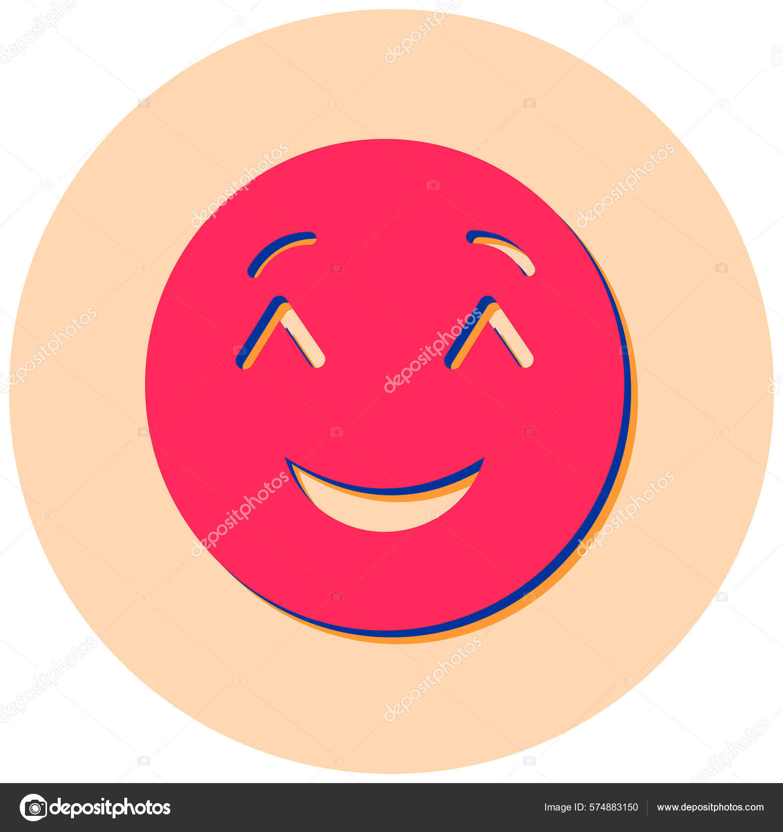 Smile Face Emoticon Vector Icon Stock Vector By ©muhammadatiq 574883150