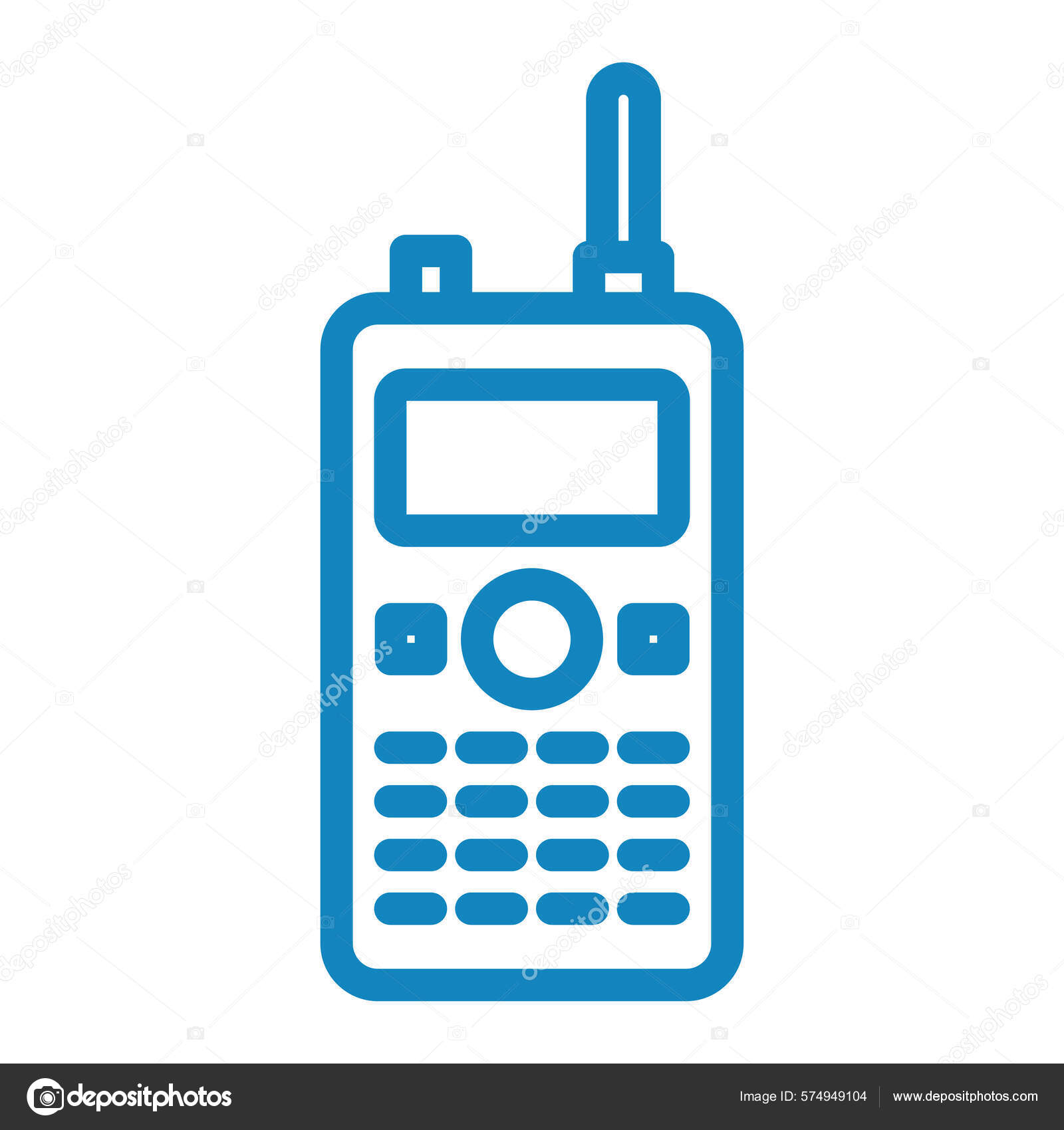 Mobile Phone Icon Simple Illustration Radio Receiver Vector Icons Web ...
