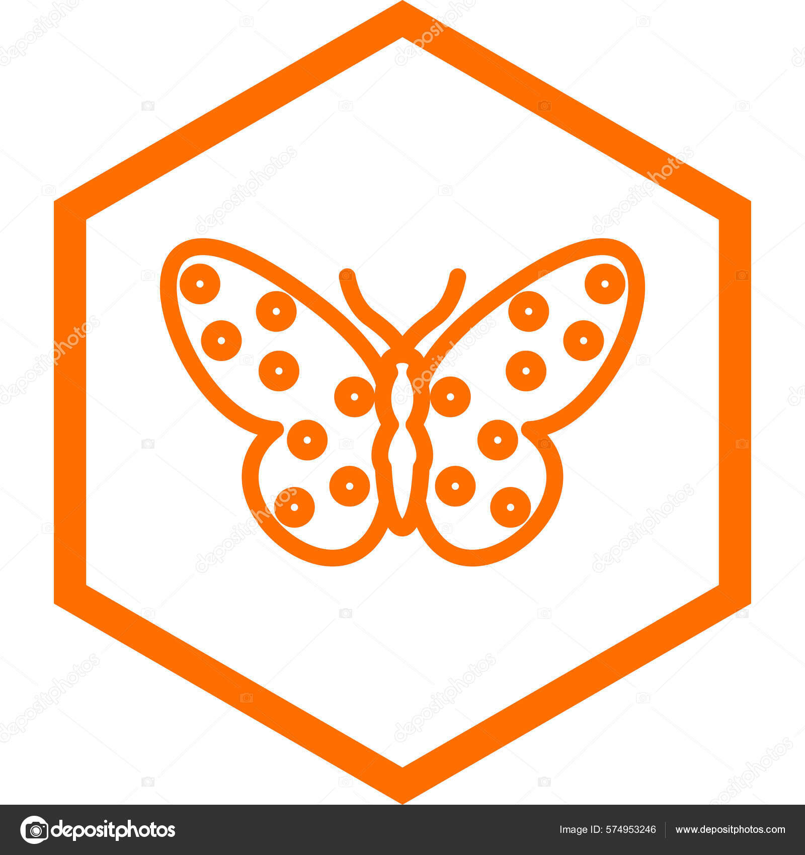 Butterfly Icon Vector Illustration Stock Vector by ©MuhammadAtiq 574953246