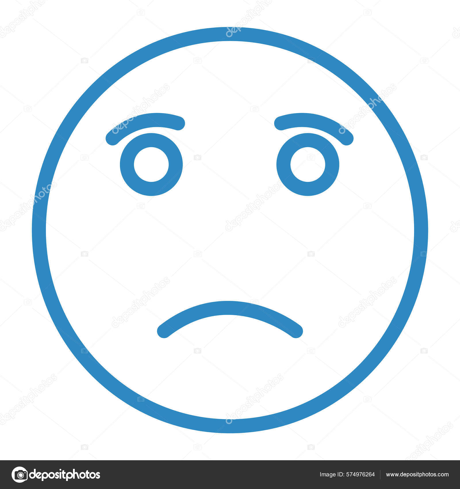 Cara Triste Ilustración Simple Vector de stock #574976264 de ©MuhammadAtiq