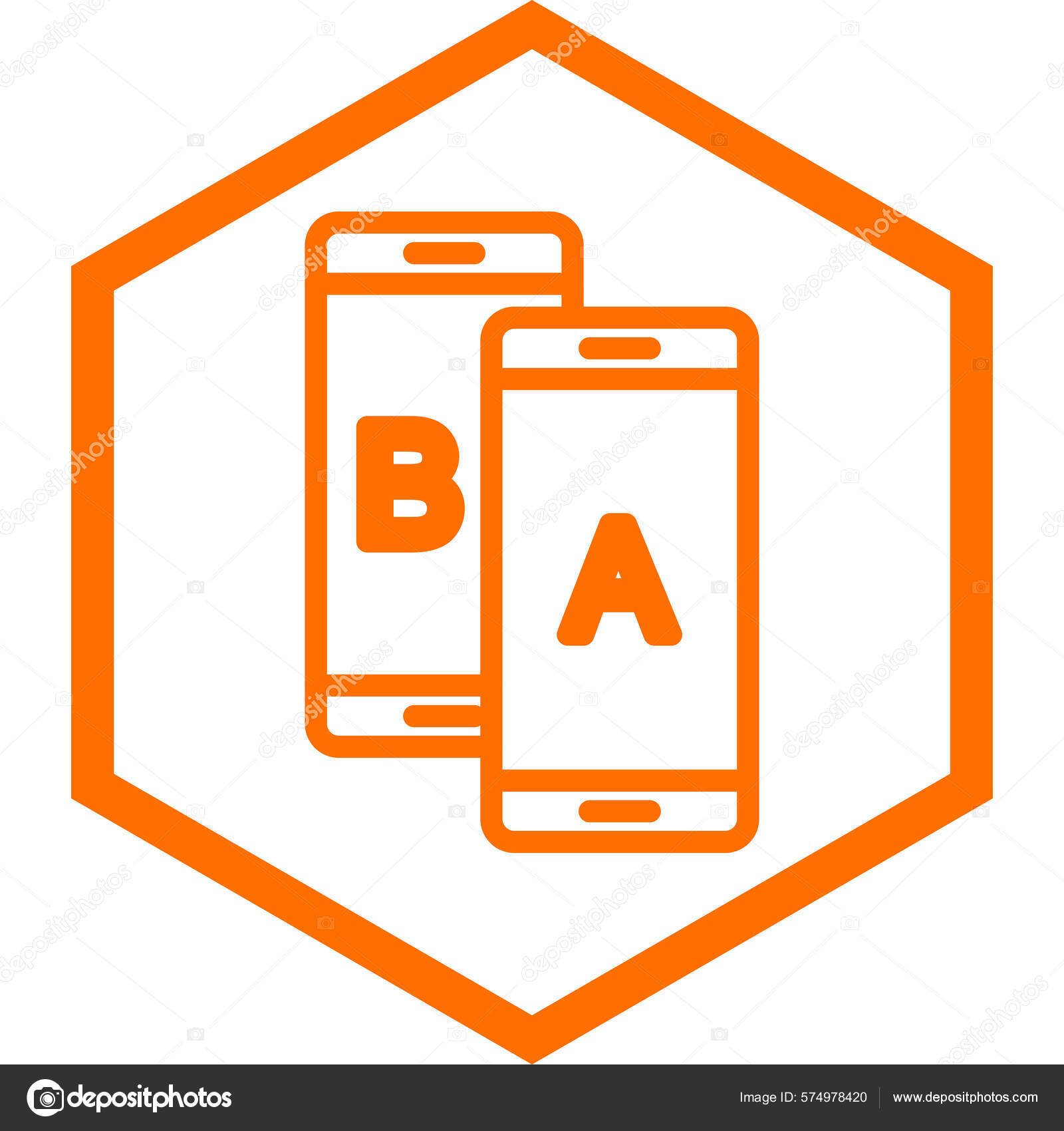 Mobile Phone Icon Isometric Style Flat Iconic Symbol Rounded Angles ...