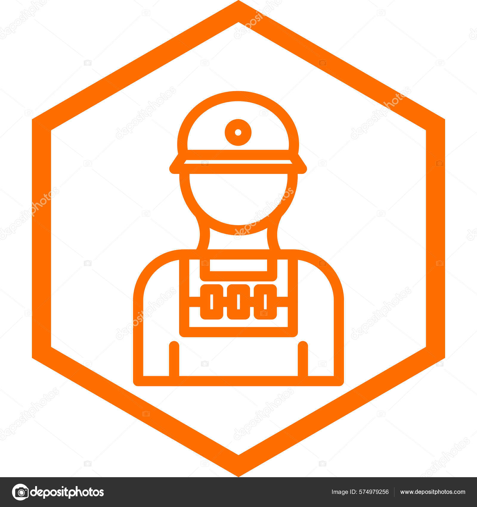 Worker Icon Flat Style Vector Illustration Stock Vector by ...