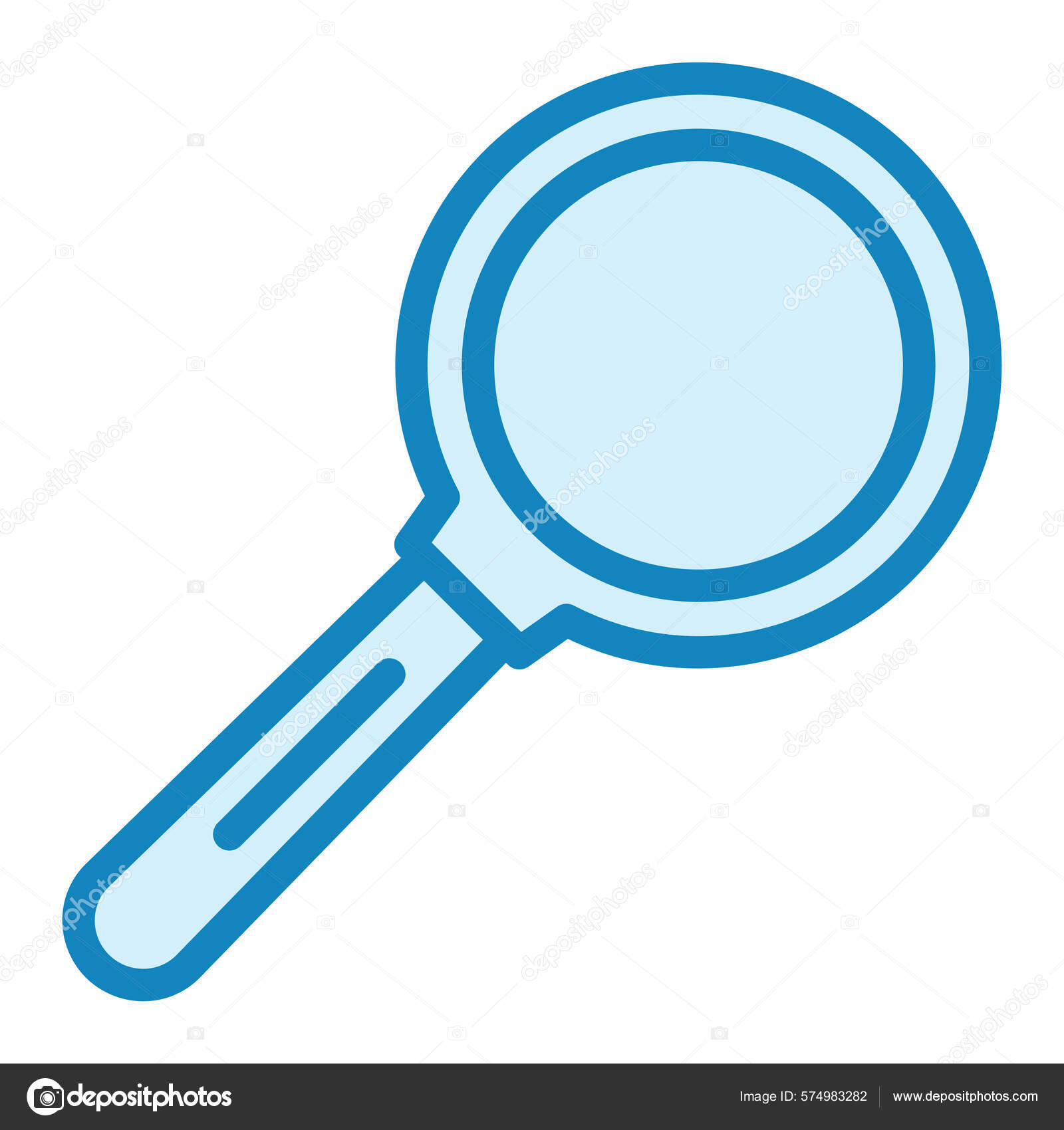 Magnifying Glass Icon Outline Magnifier Vector Illustration Search Symbol Stock Vector Image by ...