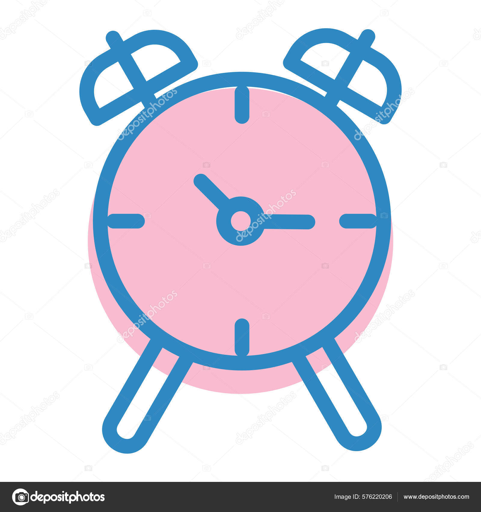 Pink Alarm Clock Icon