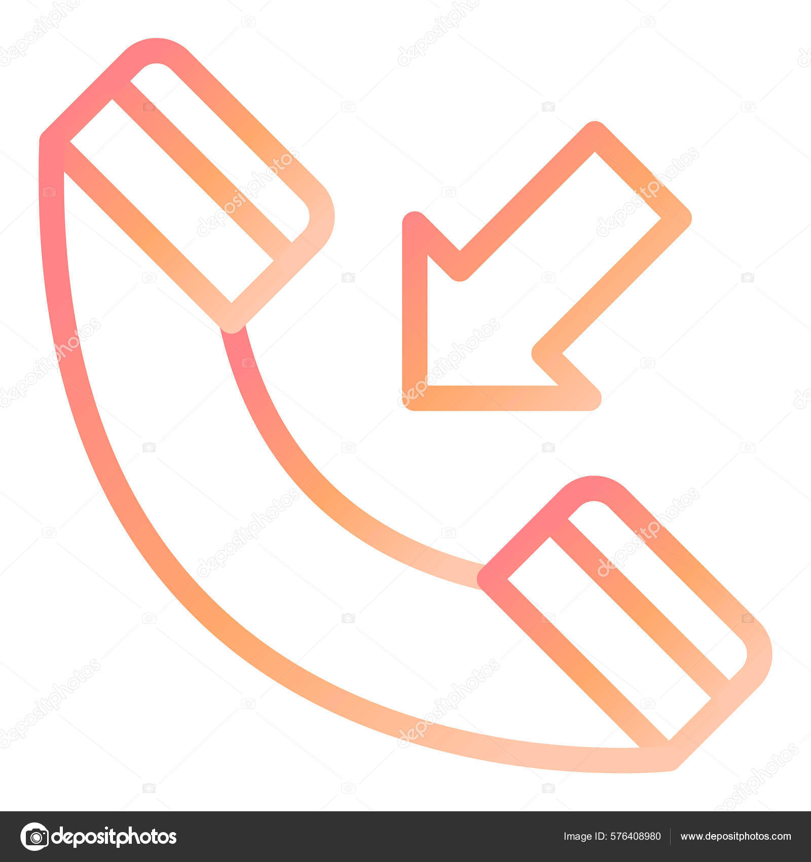 Llamada Entrante Ilustración Vectorial Vector de stock #576408980 de ...