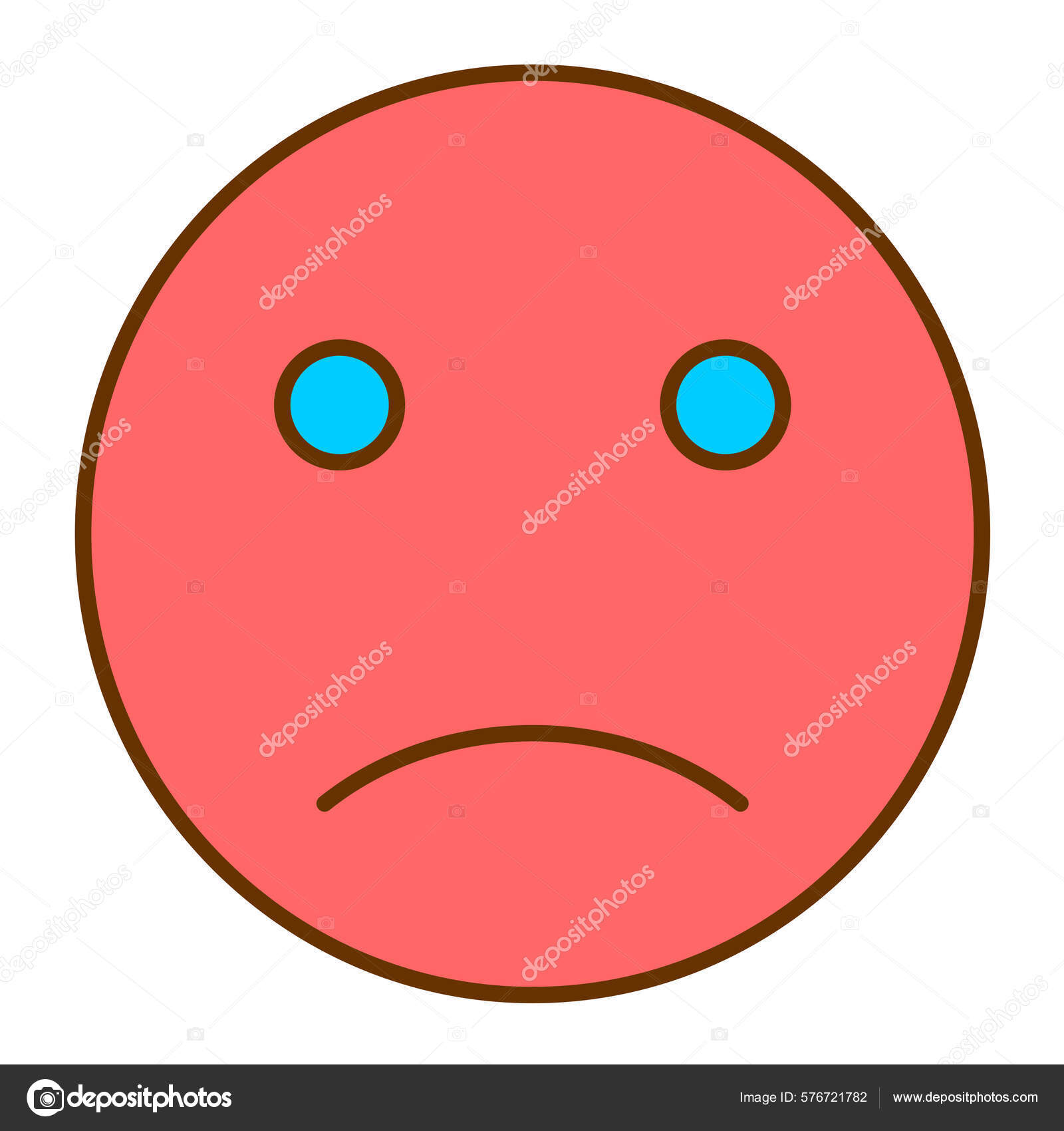 Szomorú Arc Emotikon Vektor Illusztráció Stock Vektor: ©MuhammadAtiq ...