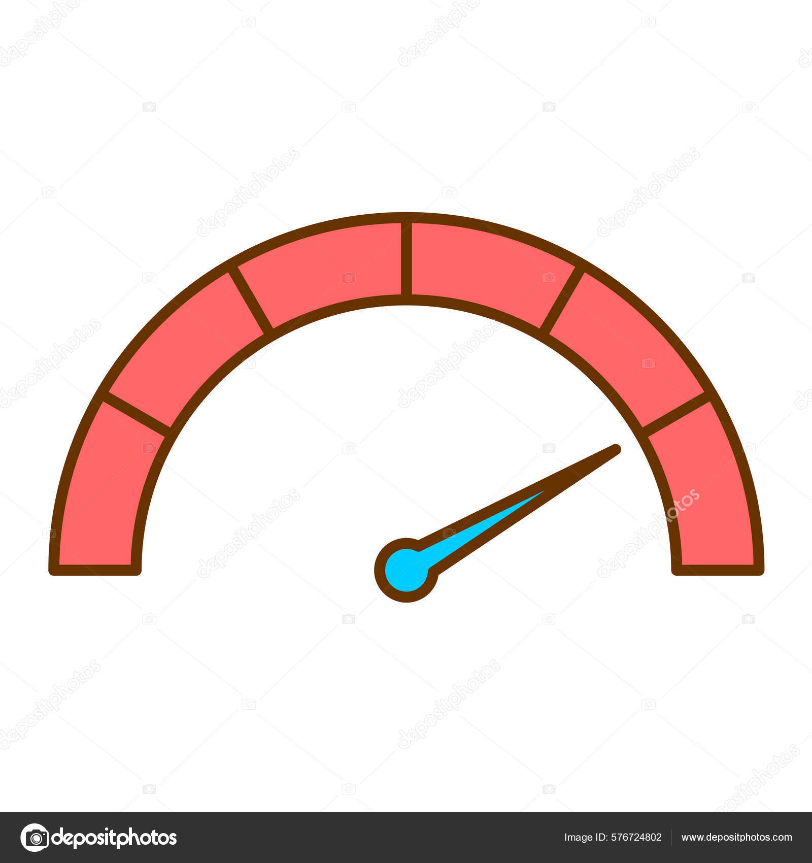 Speedometer Icon Vector Isolated White Background Your Web Mobile App Stock Vector by ...