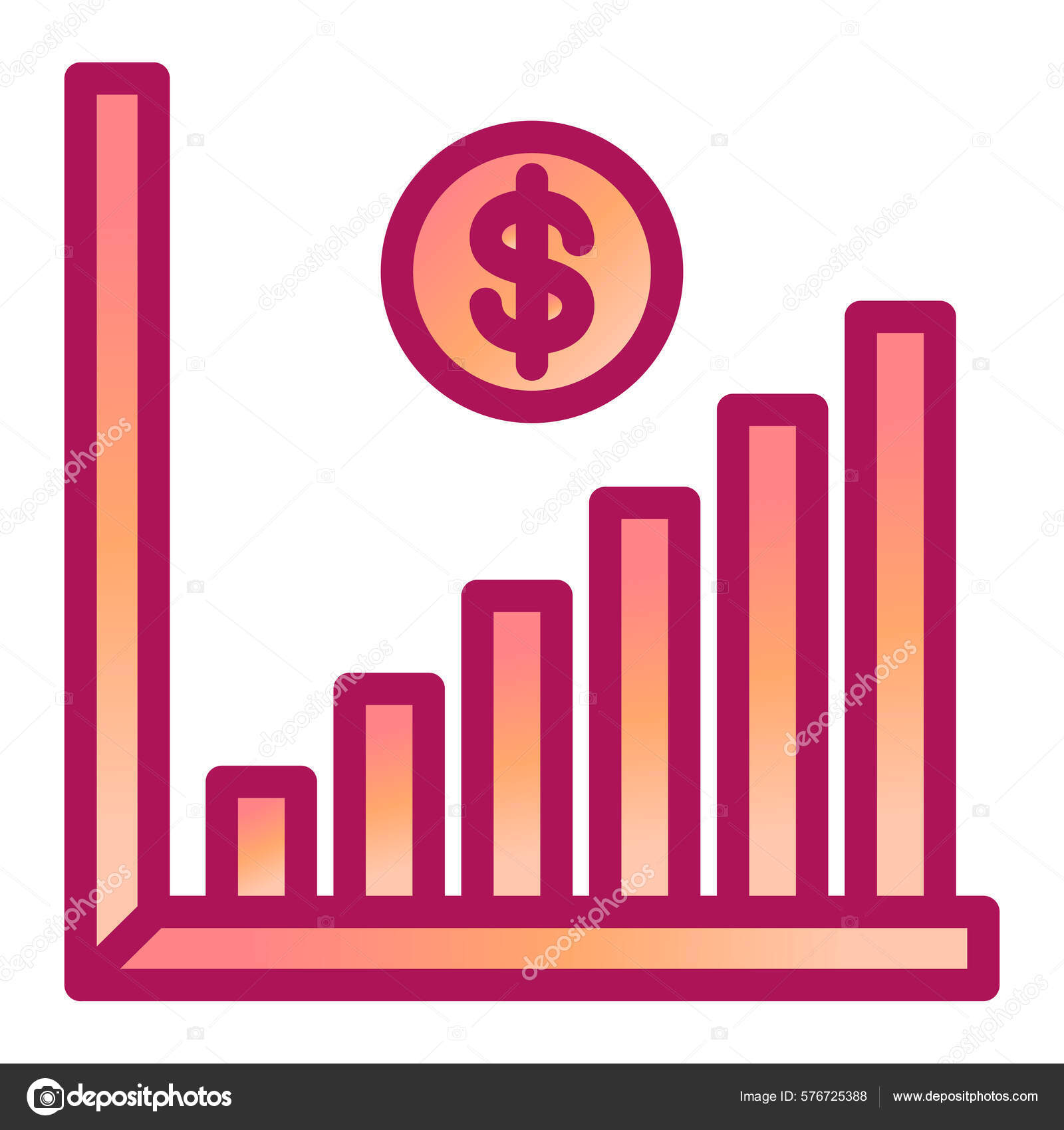 Financial Growth Graph Vector Illustration Stock Vector by ...