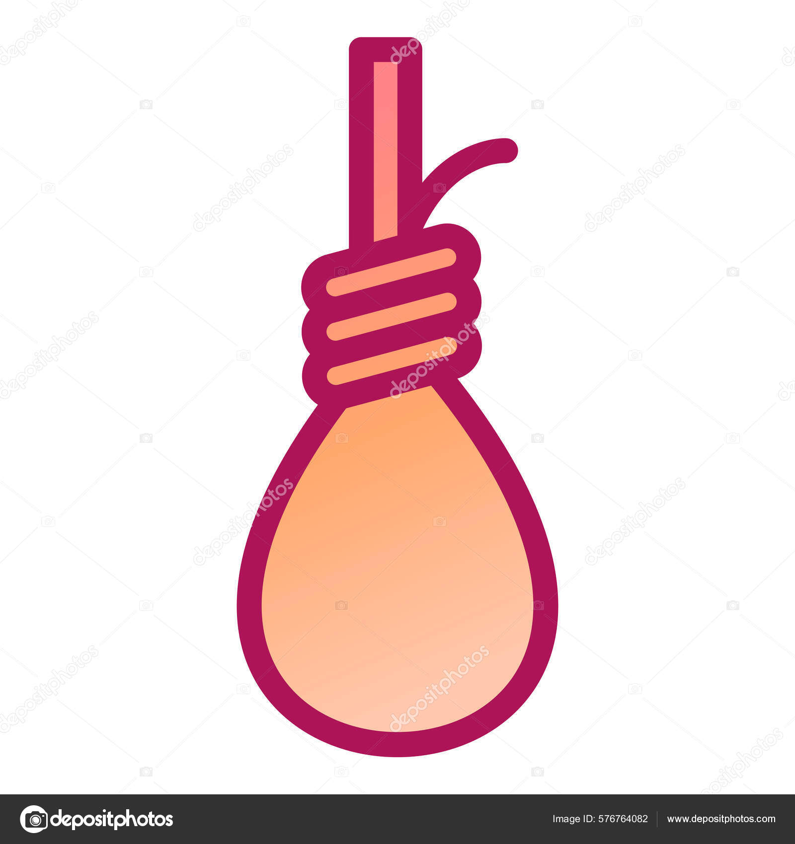 Hand Holding Rope Icon Cartoon Female Gardener Vector Illustration ...