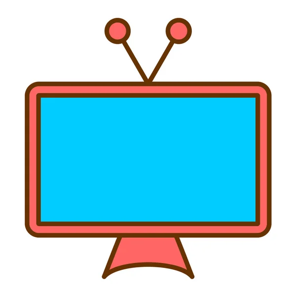 Icon Cartoon Television Vector Symbol Web Design Isolated White ...