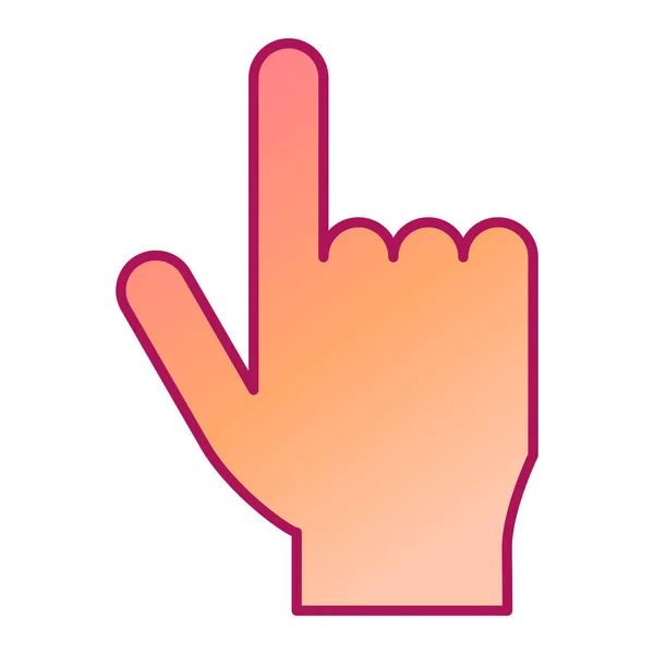 Hand Gesture Icon Outline Finger Pointing Vector Illustration Stock ...
