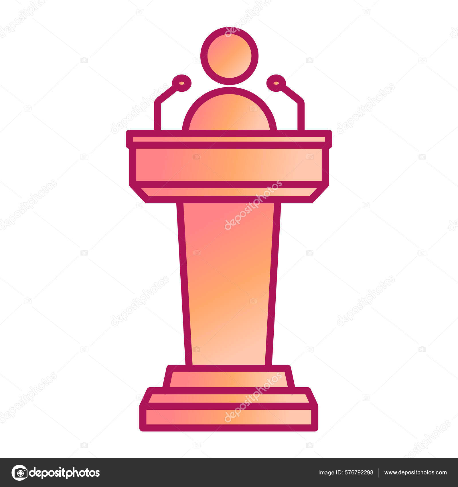 Conference Room Podium Icon Vector Illustration Design Stock Vector ...
