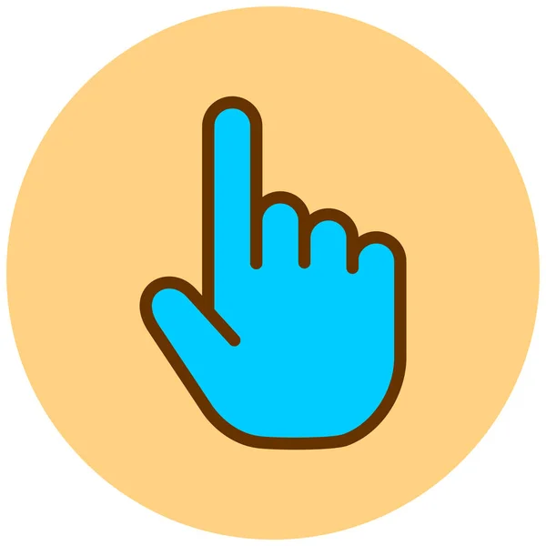 Hand Gesture Icon Outline Finger Cursor Vector Illustration Symbol Web Stock Vector by ...