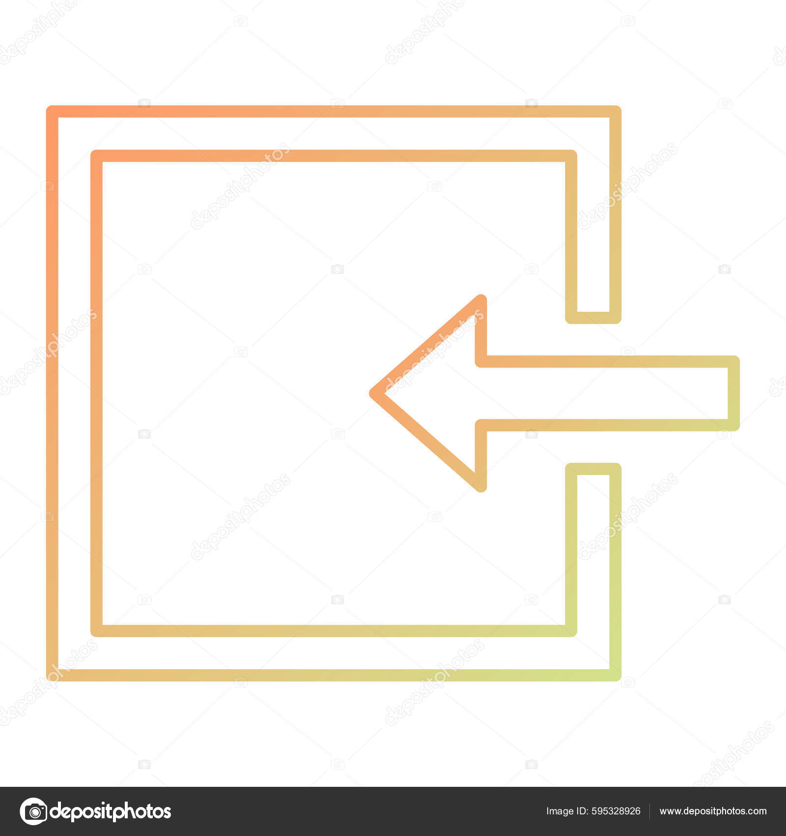 Line Arrow Icon White Background Vector Illustration Stock Vector by ...