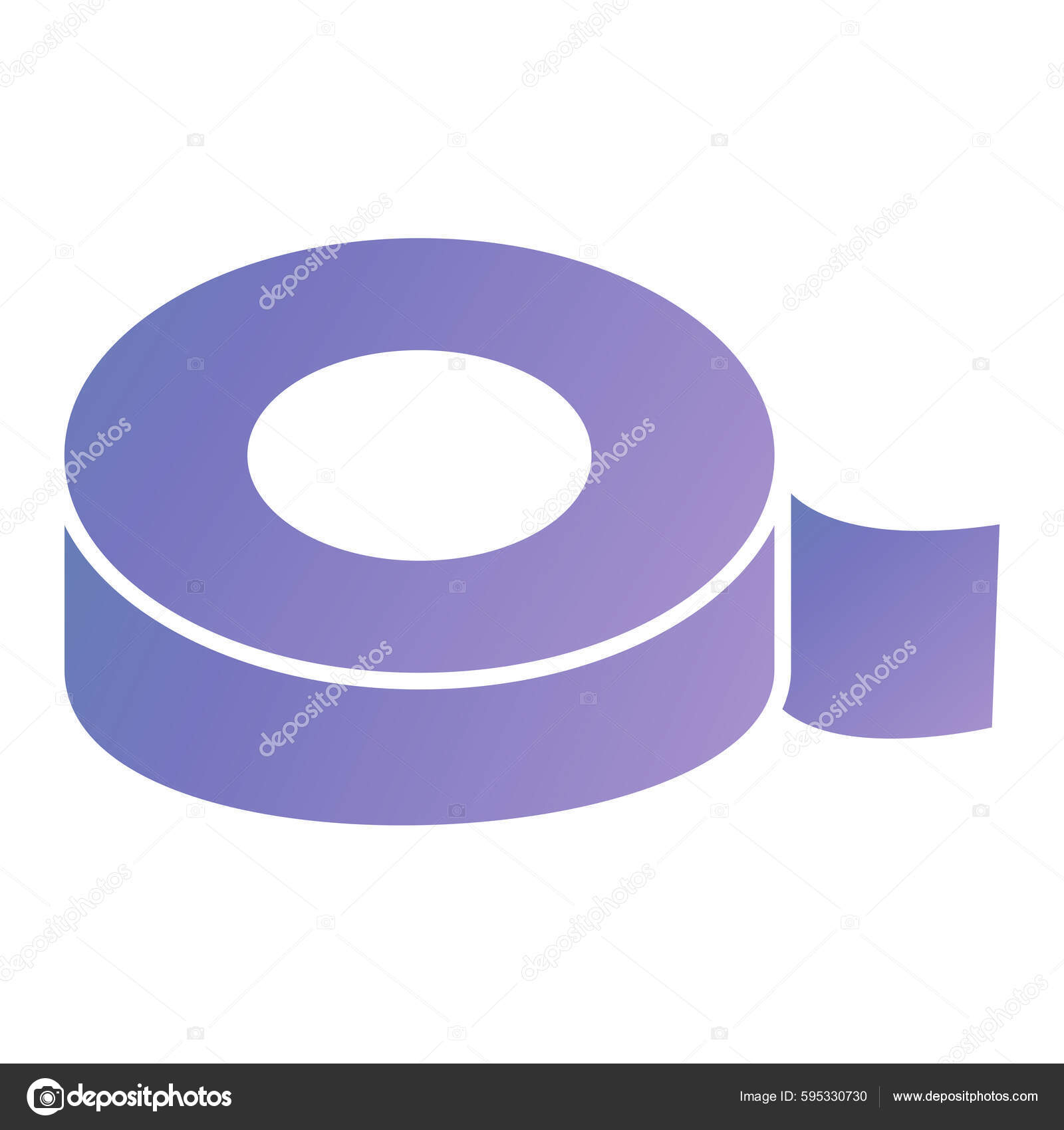 Vector Illustration Single Blue Ribbon Icon White Background Stock ...