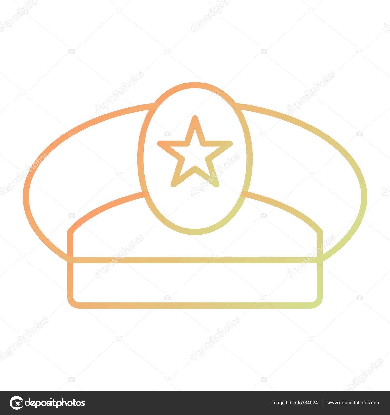 Vector Illustration Officer Hat Icon Stock Vector by ©MuhammadAtiq ...